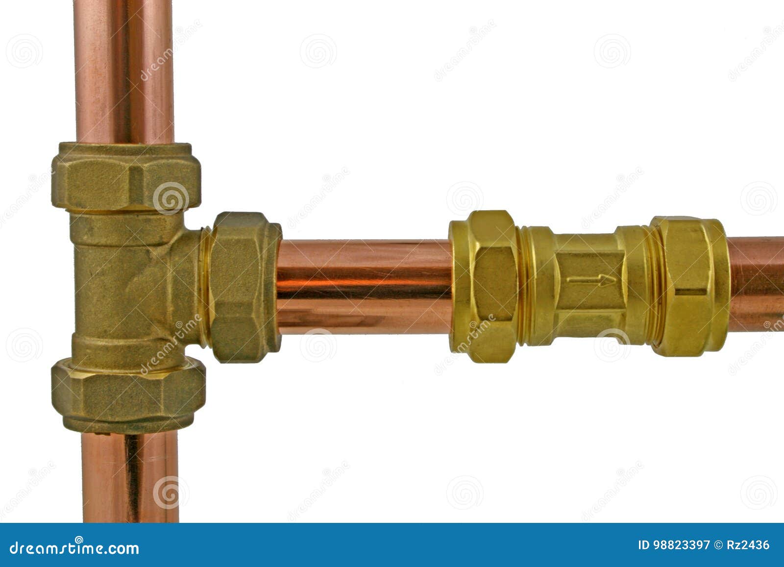 Copper pipework stock image. Image of pipes, background - 98823397