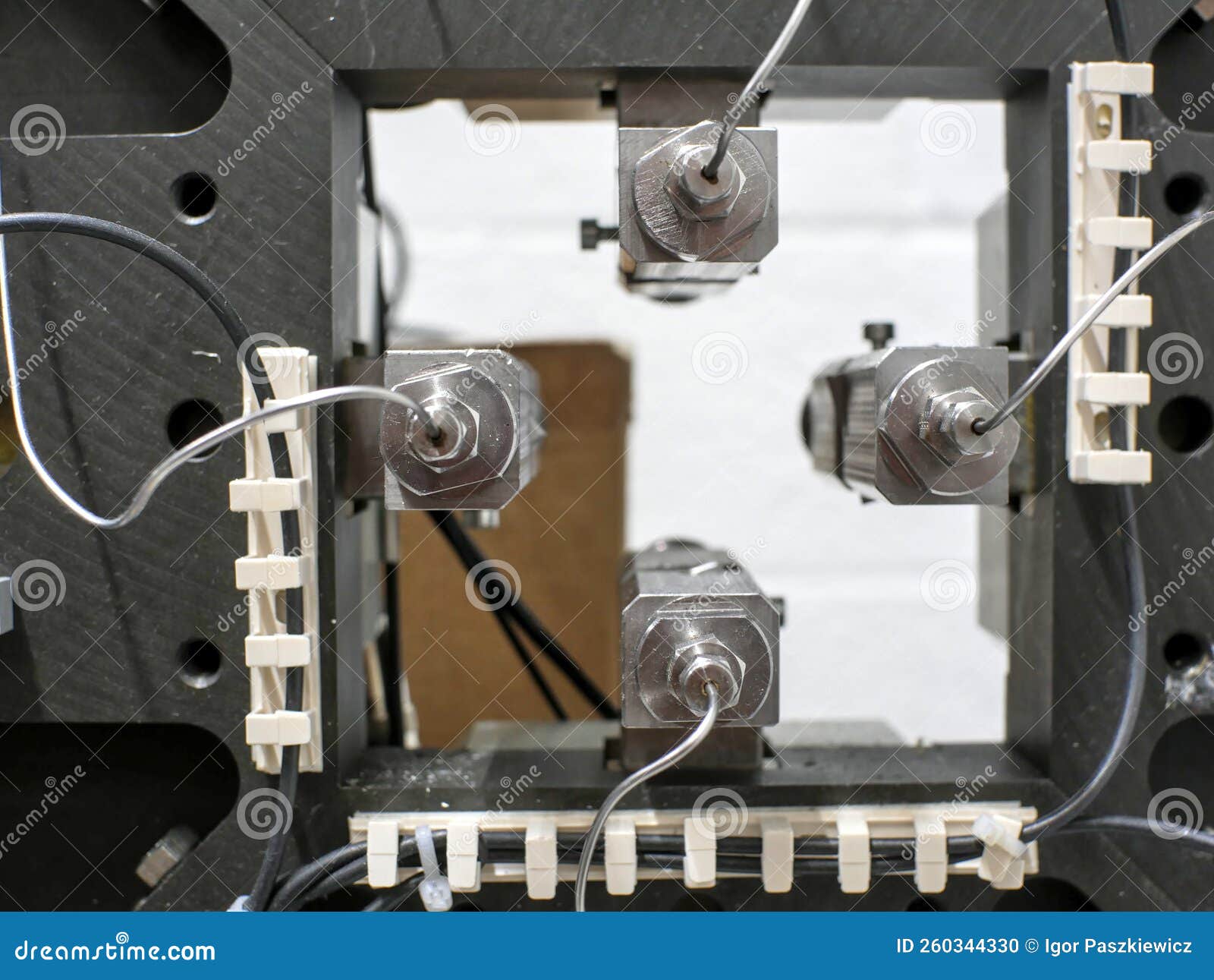 Four Sensors Placed on a Test Bench. Stock Photo - Image of location ...
