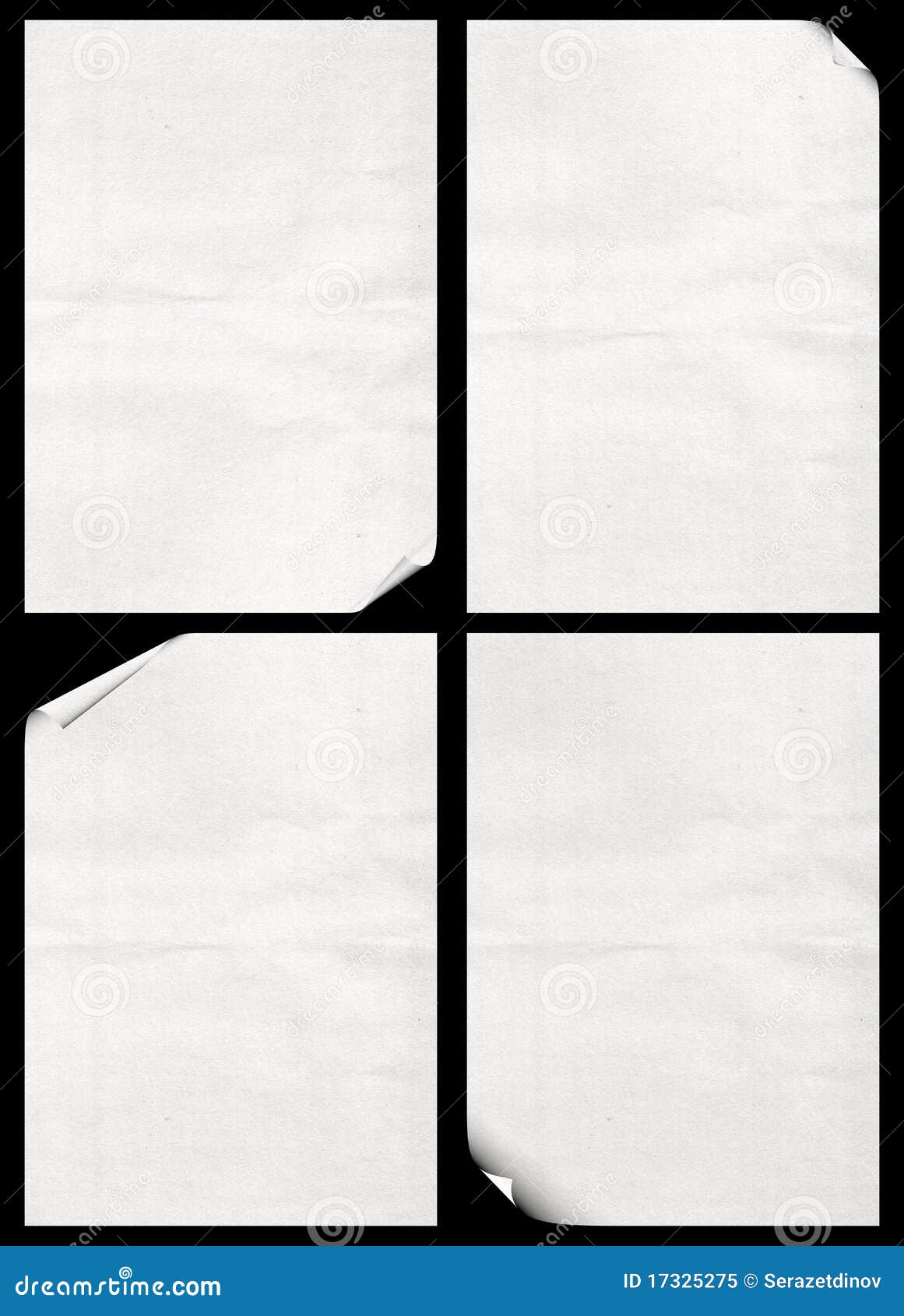 Four sheets of paper stock image. Image of faded, cardboard - 17325275