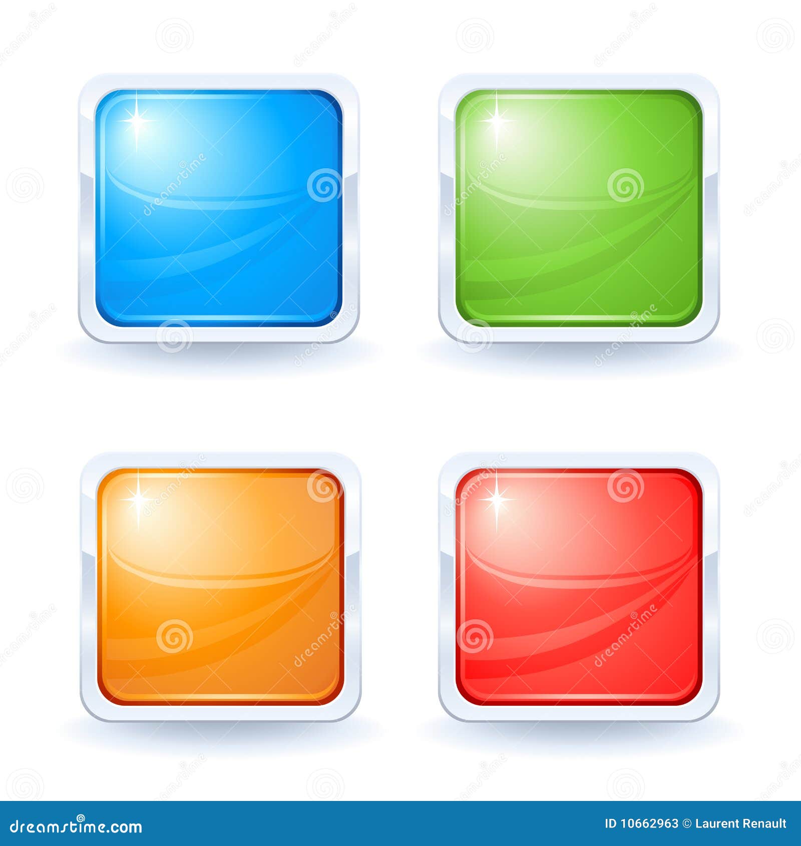 Shiny Buttons In Different Colours Vector Illustration | CartoonDealer ...
