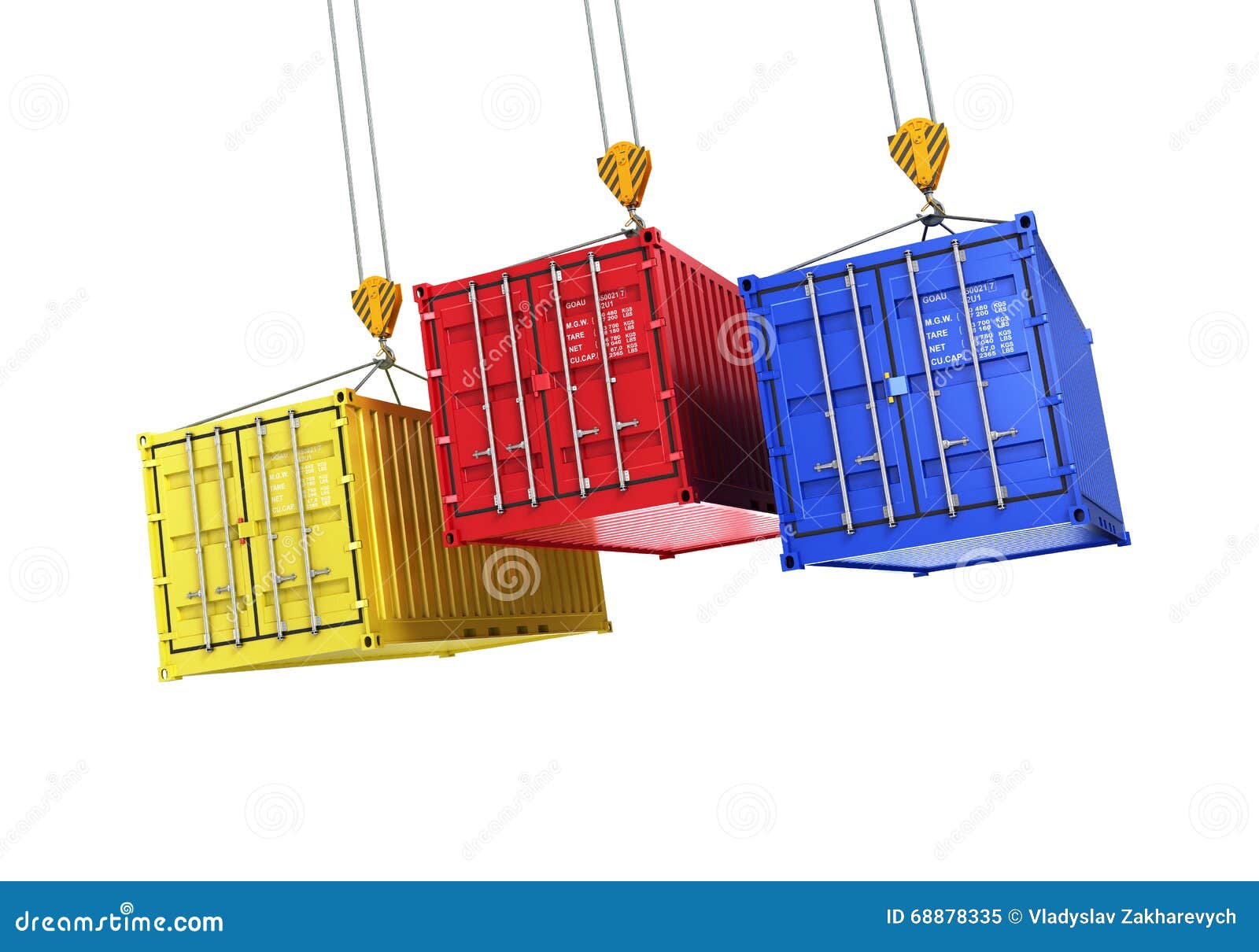 Four shipping containers stock image. Image of hook, distribution ...