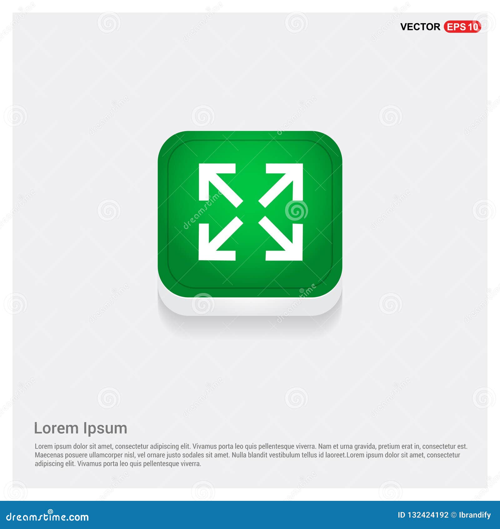 Four Side Arrow Icon stock vector. Illustration of application - 132424192