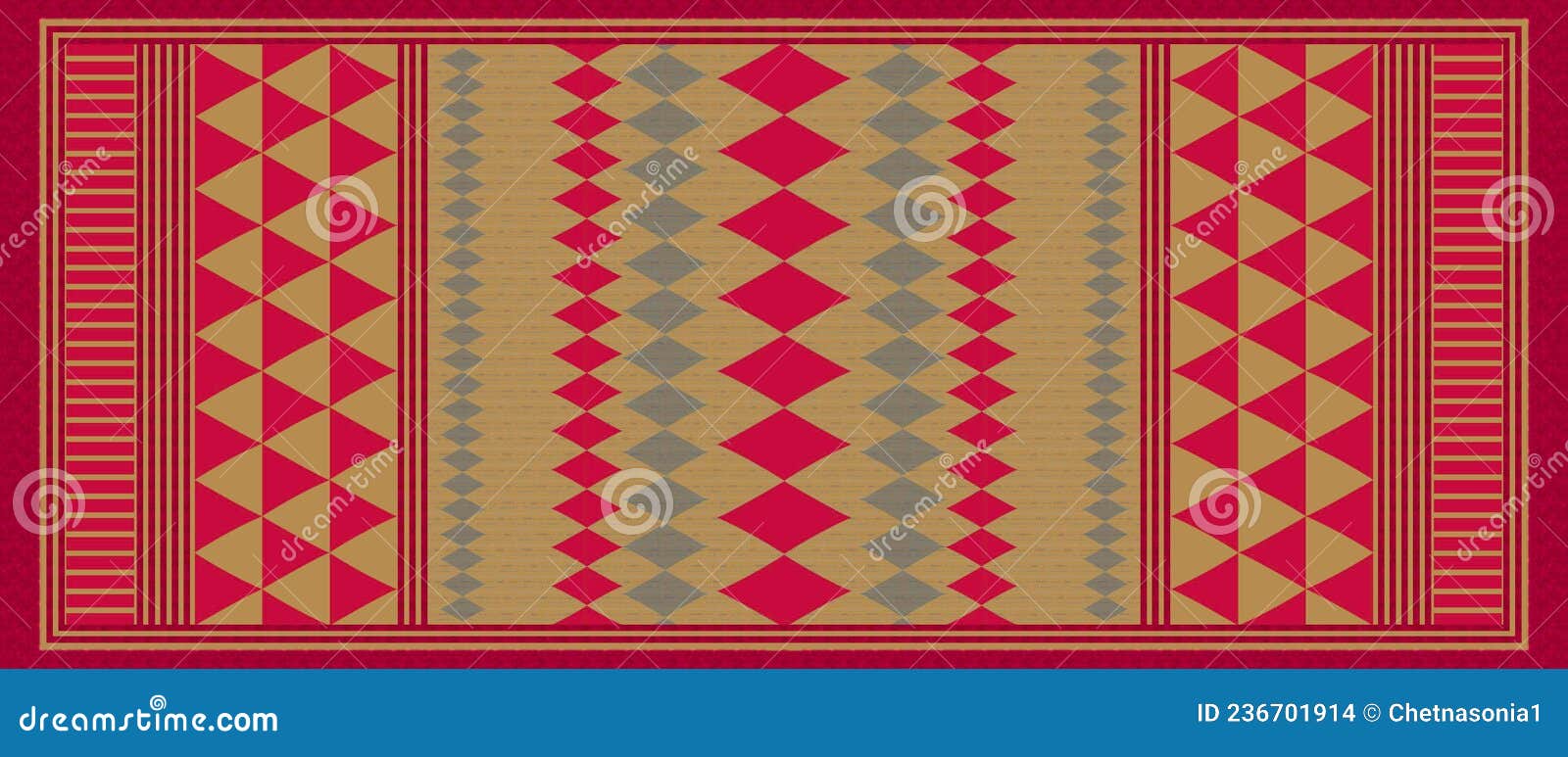 Four Side Border Geometrical Stoles with Digital Texture Print ...