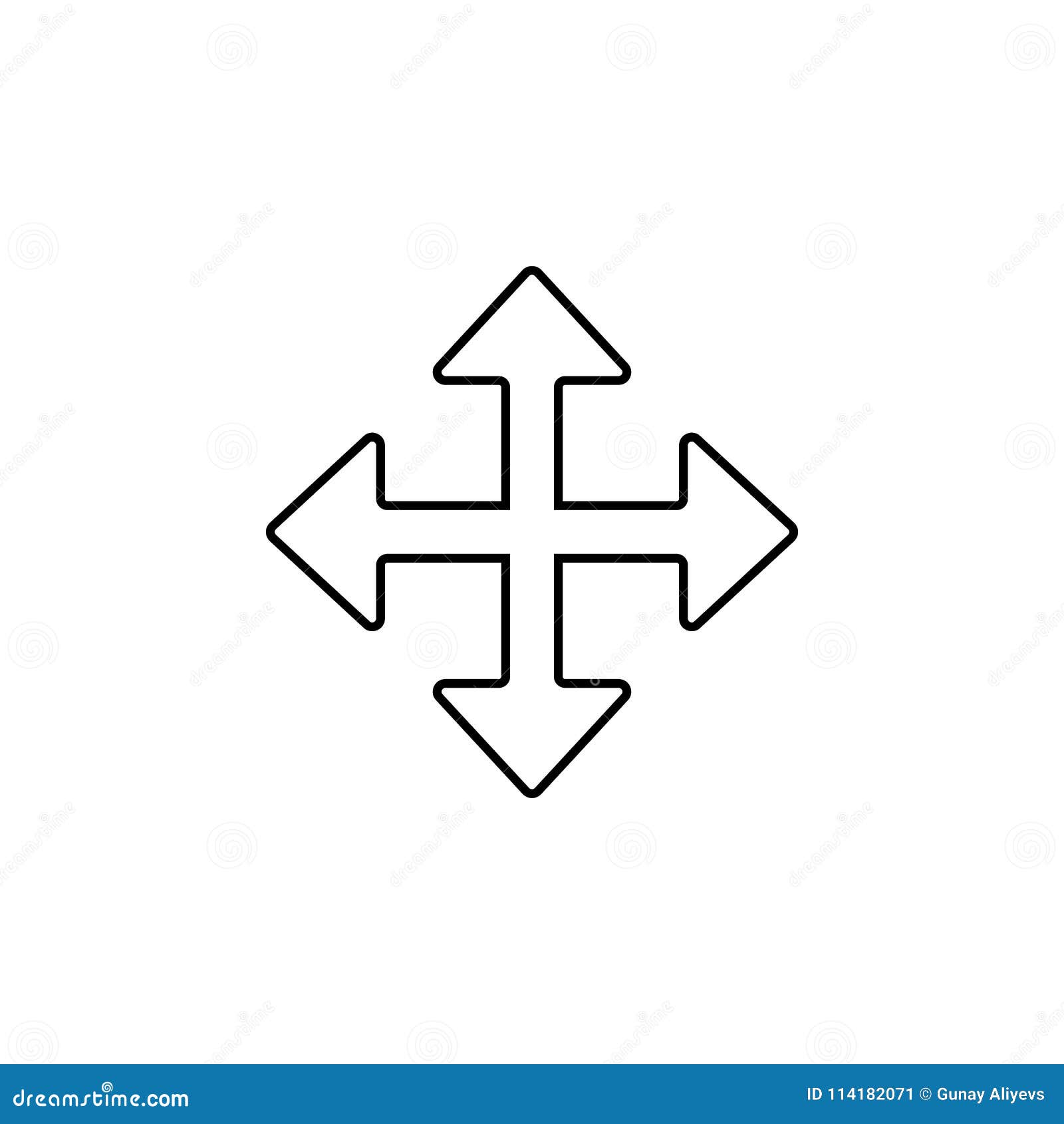 Four-sided Arrow Icon. Element of Simple Icon for Websites, Web Design ...