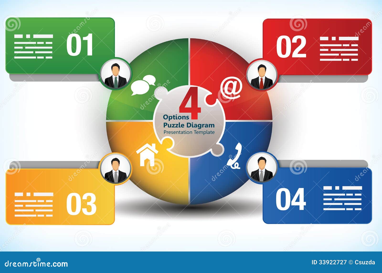 Four sided design template stock vector. Illustration of infographic ...