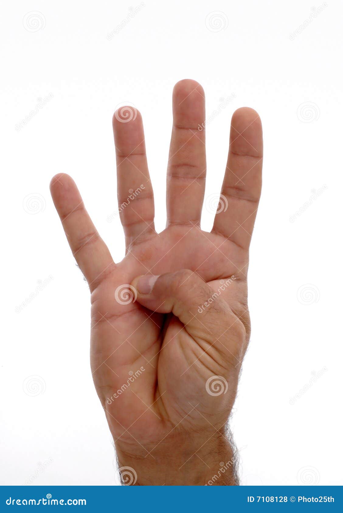 Four sign stock photo. Image of mark, hand, business, signal - 7108128
