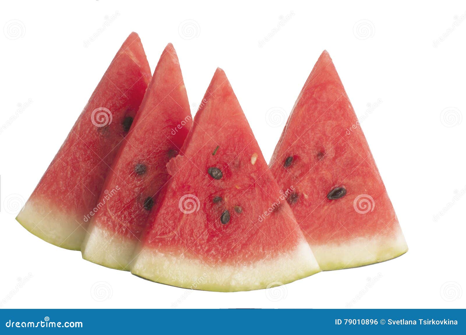 Four slices of watermelon stock photo. Image of food - 79010896