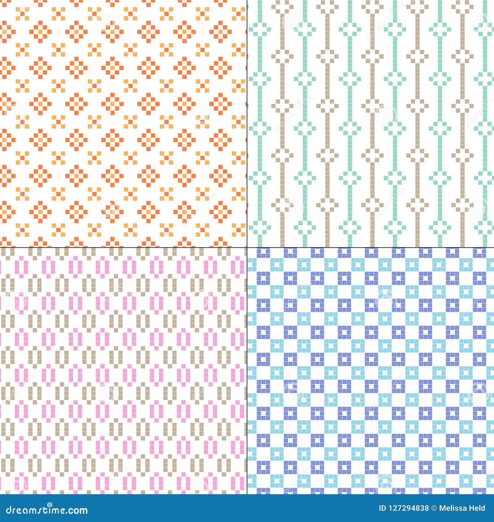 Vector Set: Quilt Pattern Baby Icons | CartoonDealer.com #34886669