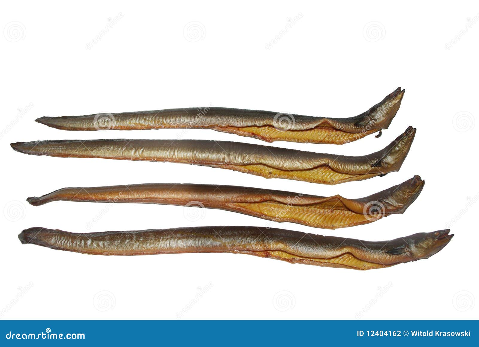 Four smoked eels stock photo. Image of healthy, tasty - 12404162