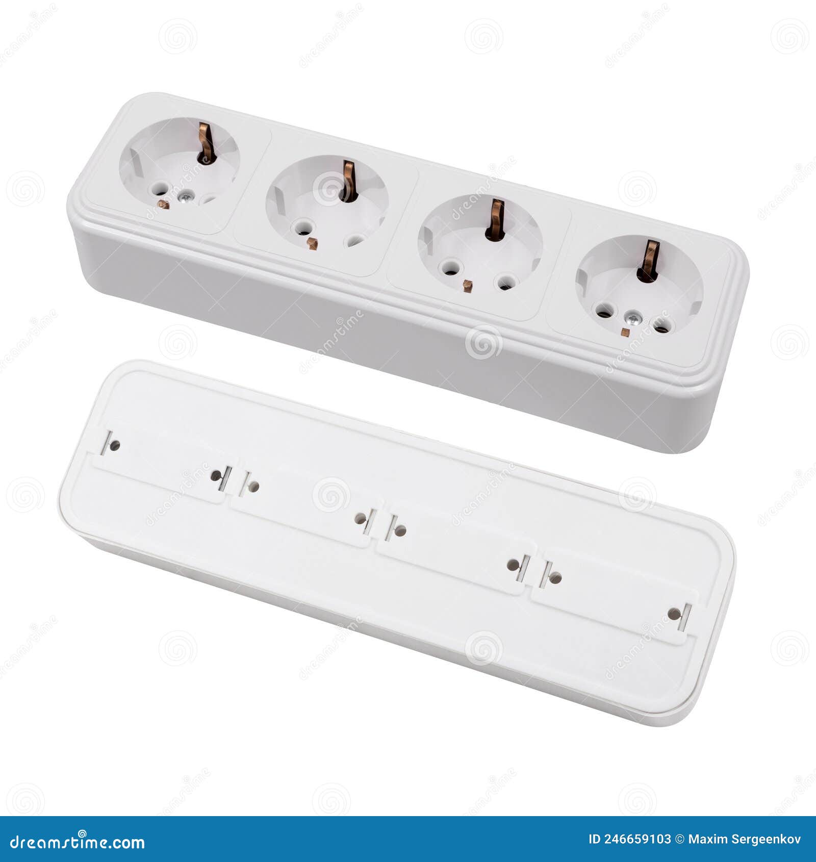 Four socket isolated stock image. Image of electric - 246659103