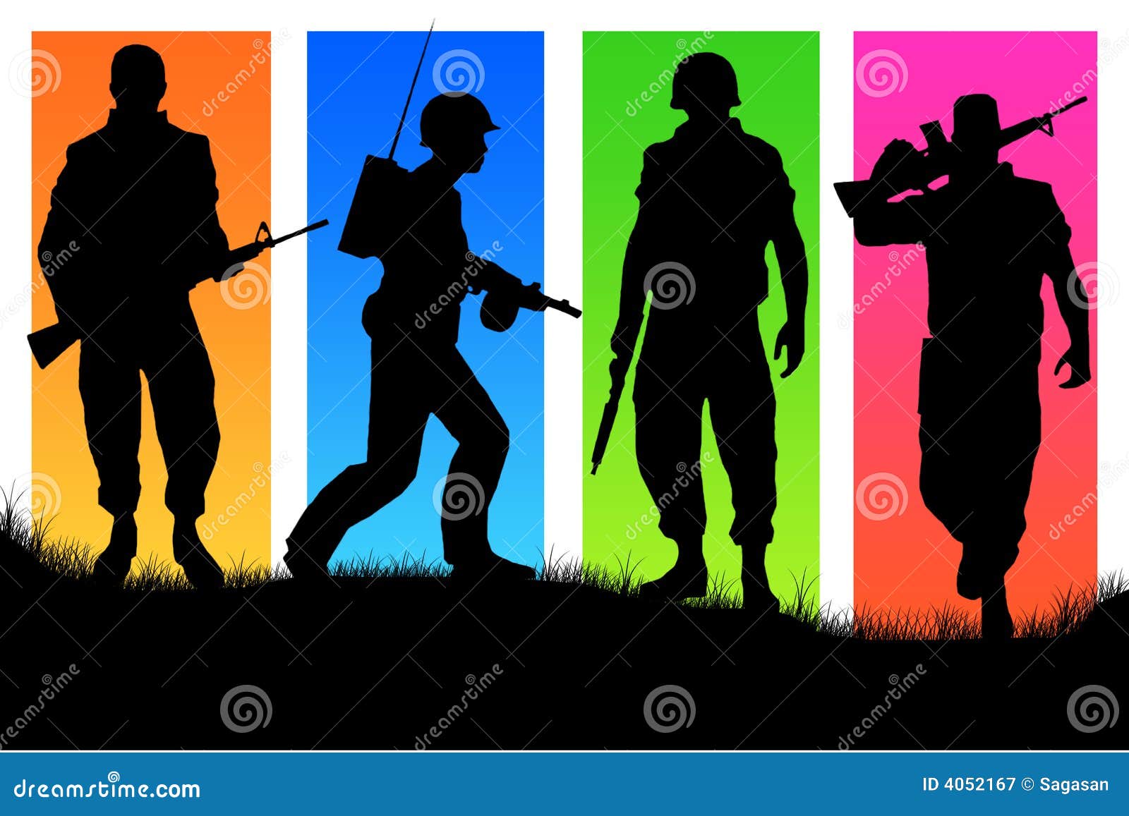 Four Soldiers Stock Illustrations – 48 Four Soldiers Stock ...