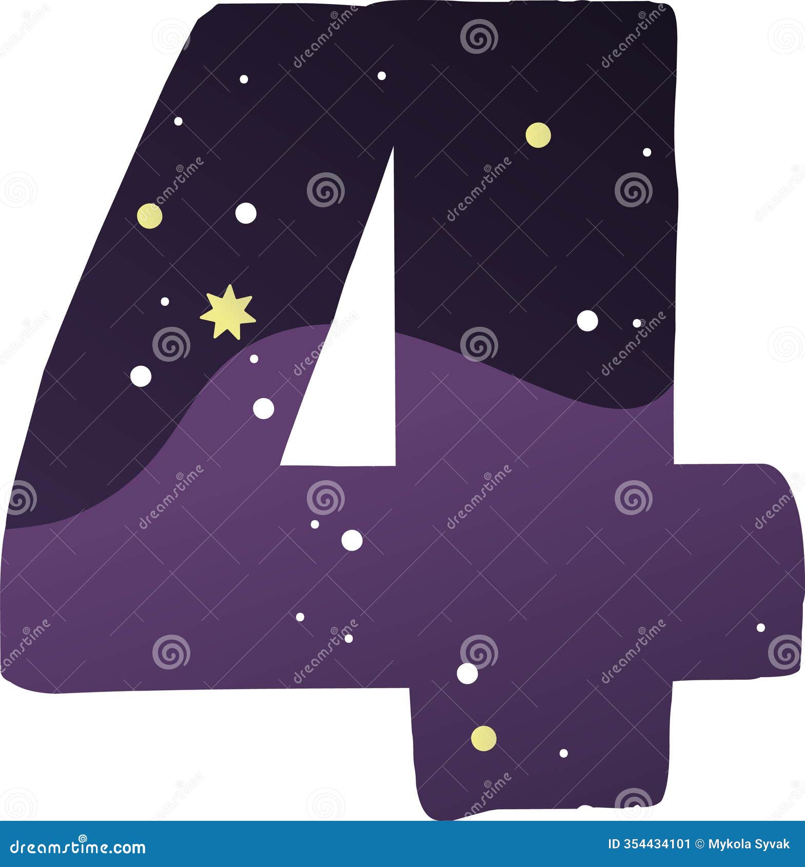 Four Space Digit stock illustration. Illustration of type - 354434101