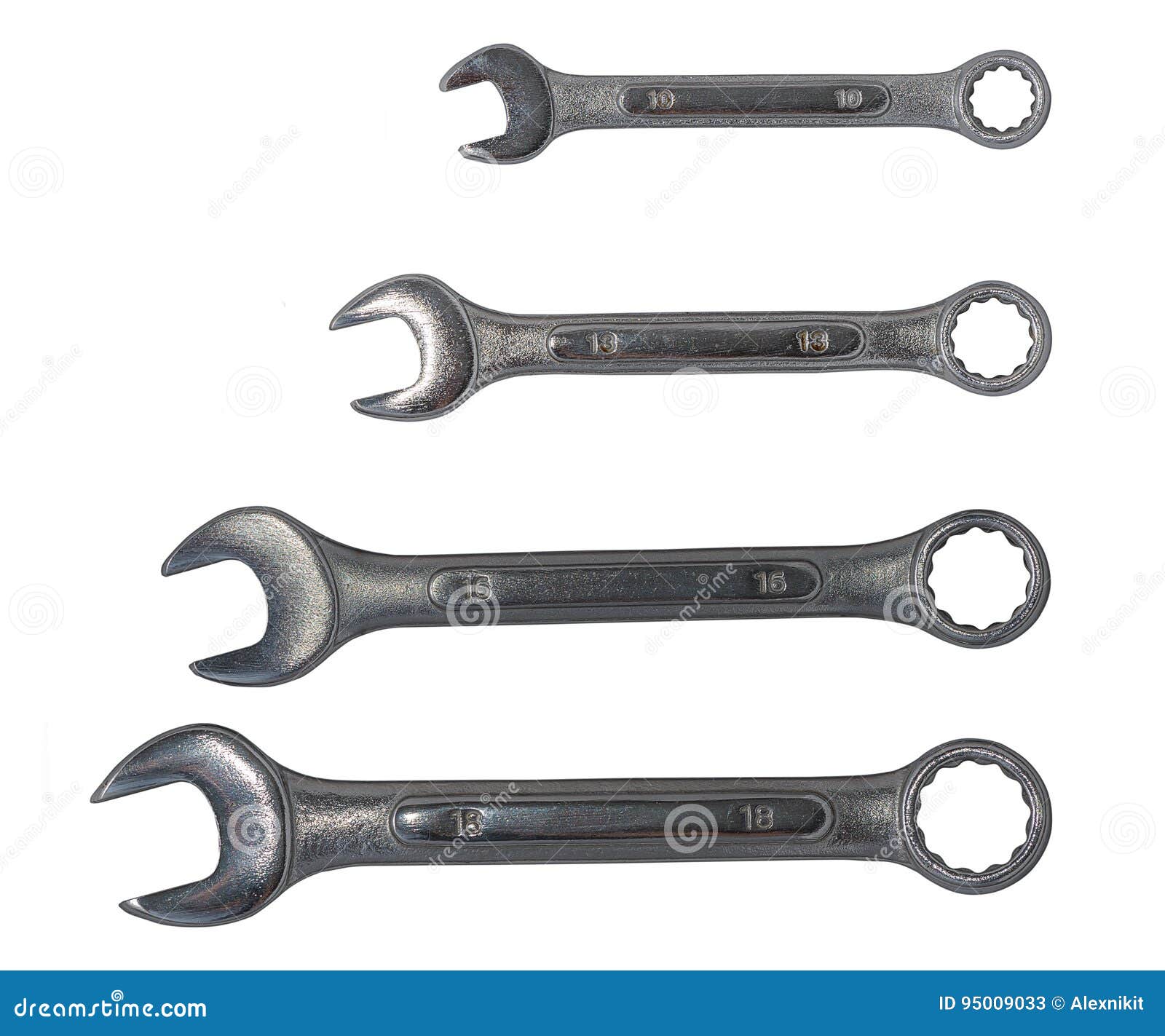 Four Spanners of Different Size Stock Image - Image of repair, hardware ...