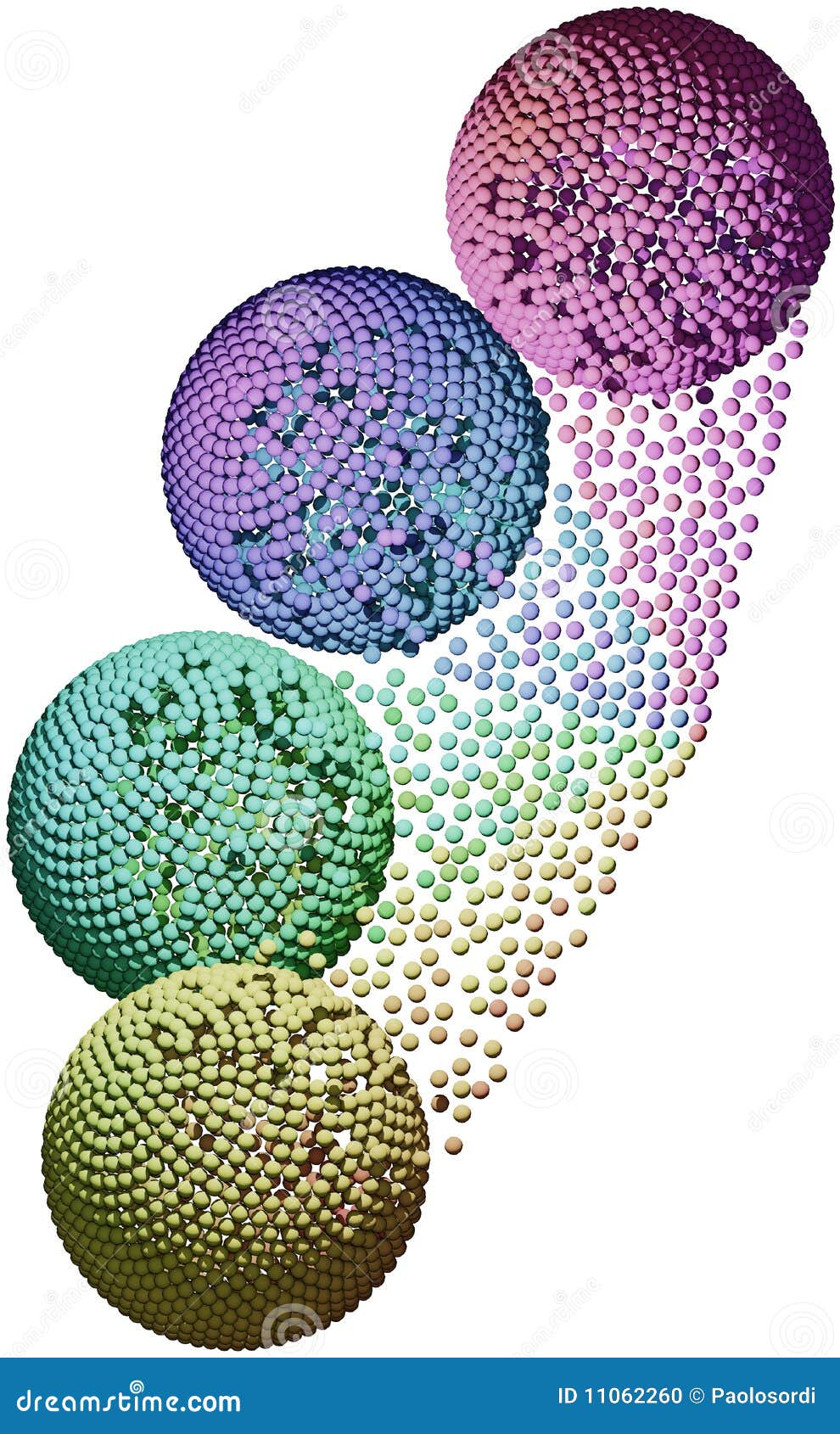 Four spheres in connection stock illustration. Illustration of round ...