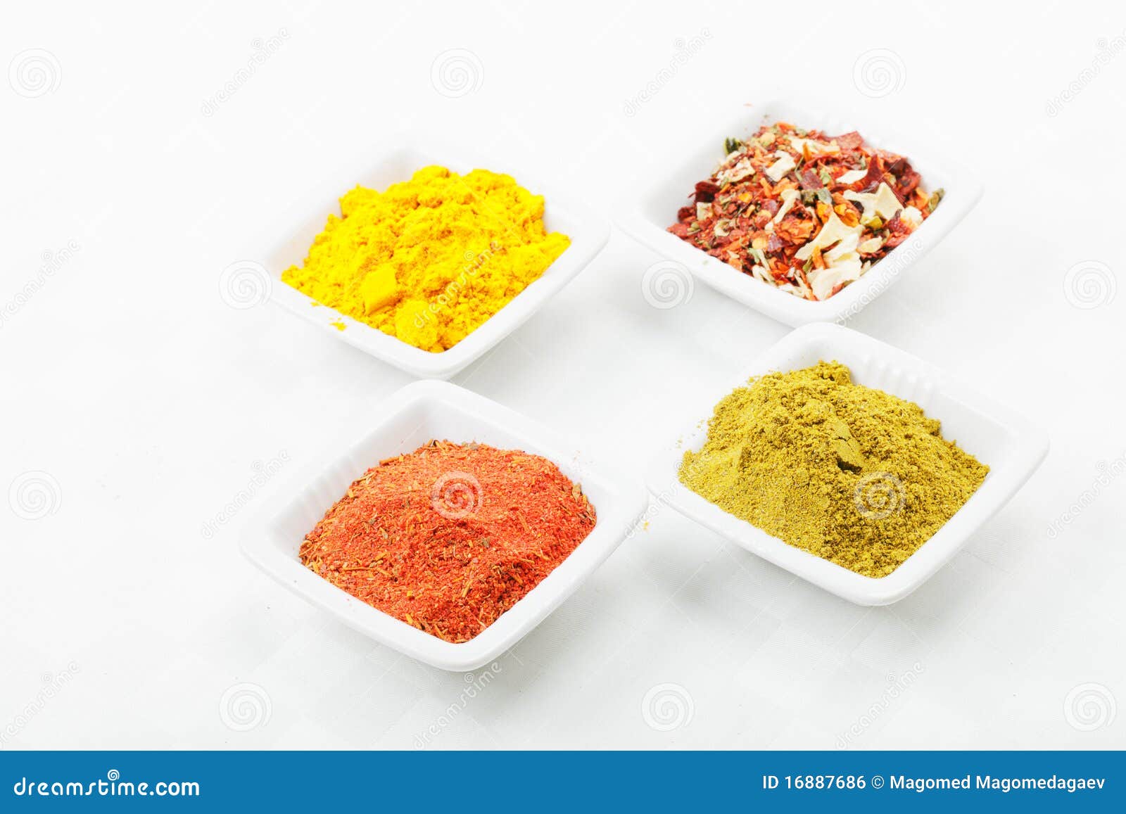 Four spices stock photo. Image of choice, herbs, grinded - 16887686