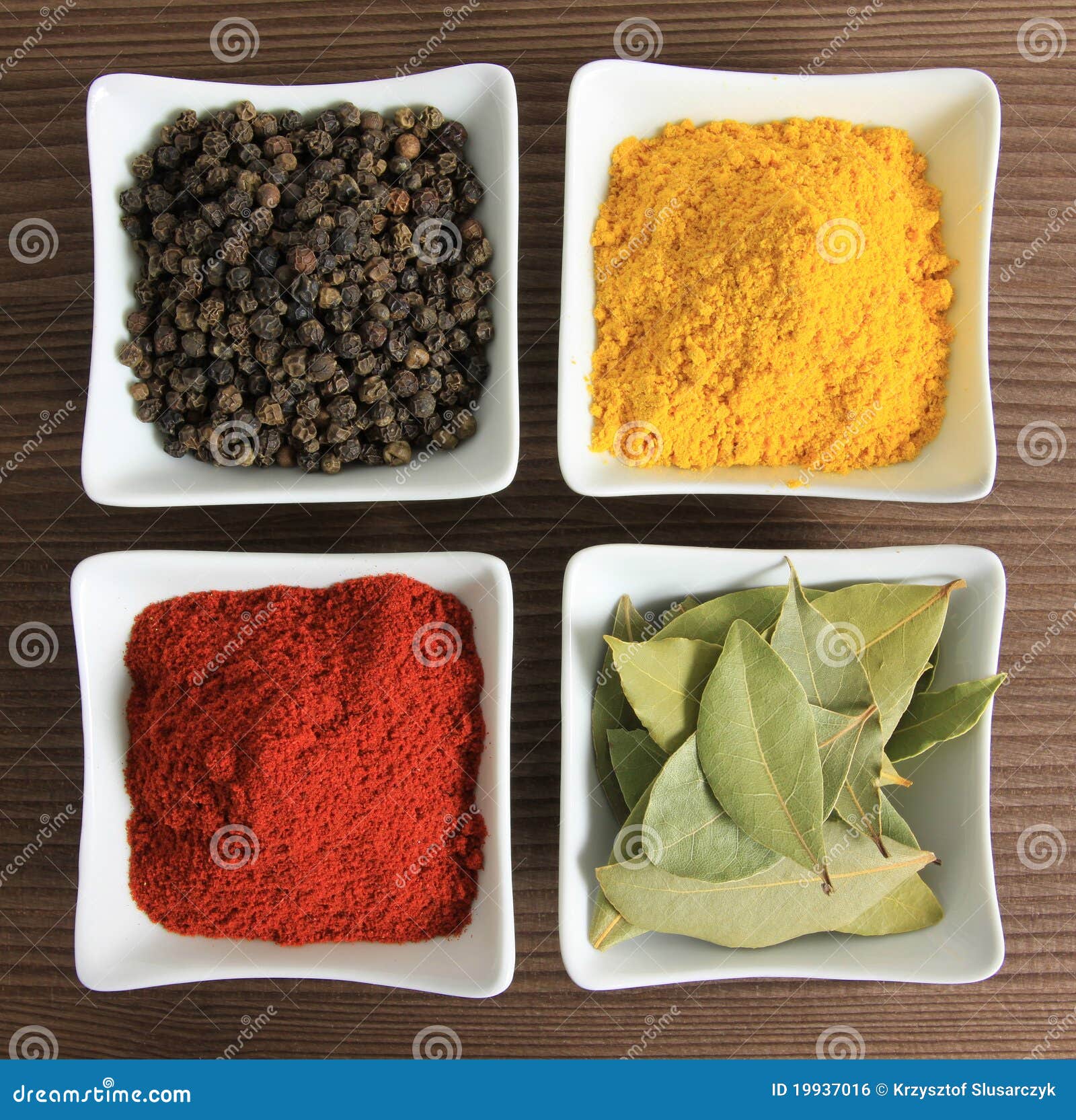 Four spices stock photo. Image of color, chili, additives - 19937016