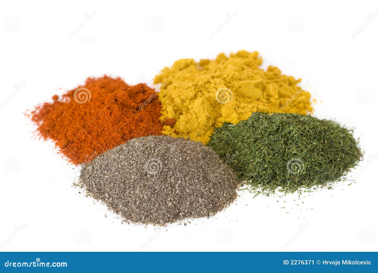 Four spices stock image. Image of rosemary, spices, white - 2276371