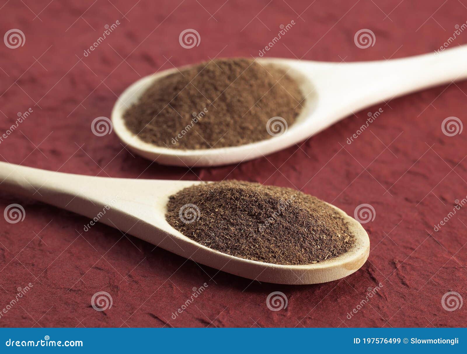 Four Spices in a Wooden Spoon Stock Image - Image of spice, indoors ...