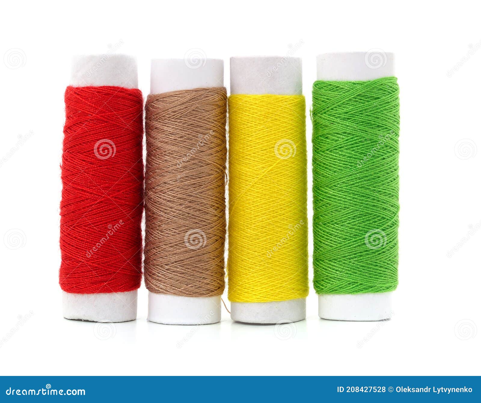Four spools of thread stock photo. Image of multi, bright - 208427528