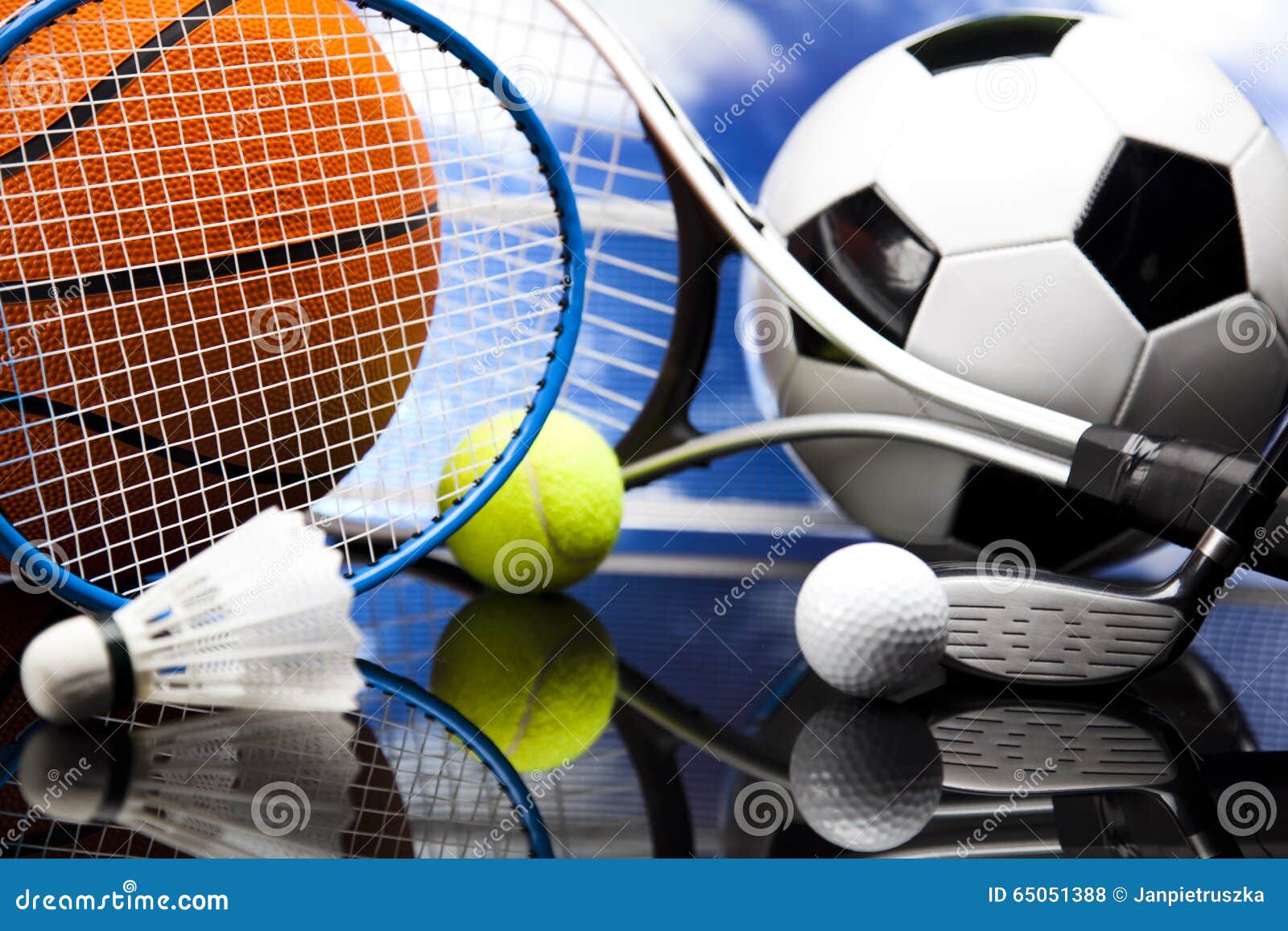 Four Sport, a Lot of Balls and Stuff Stock Photo - Image of indoor ...