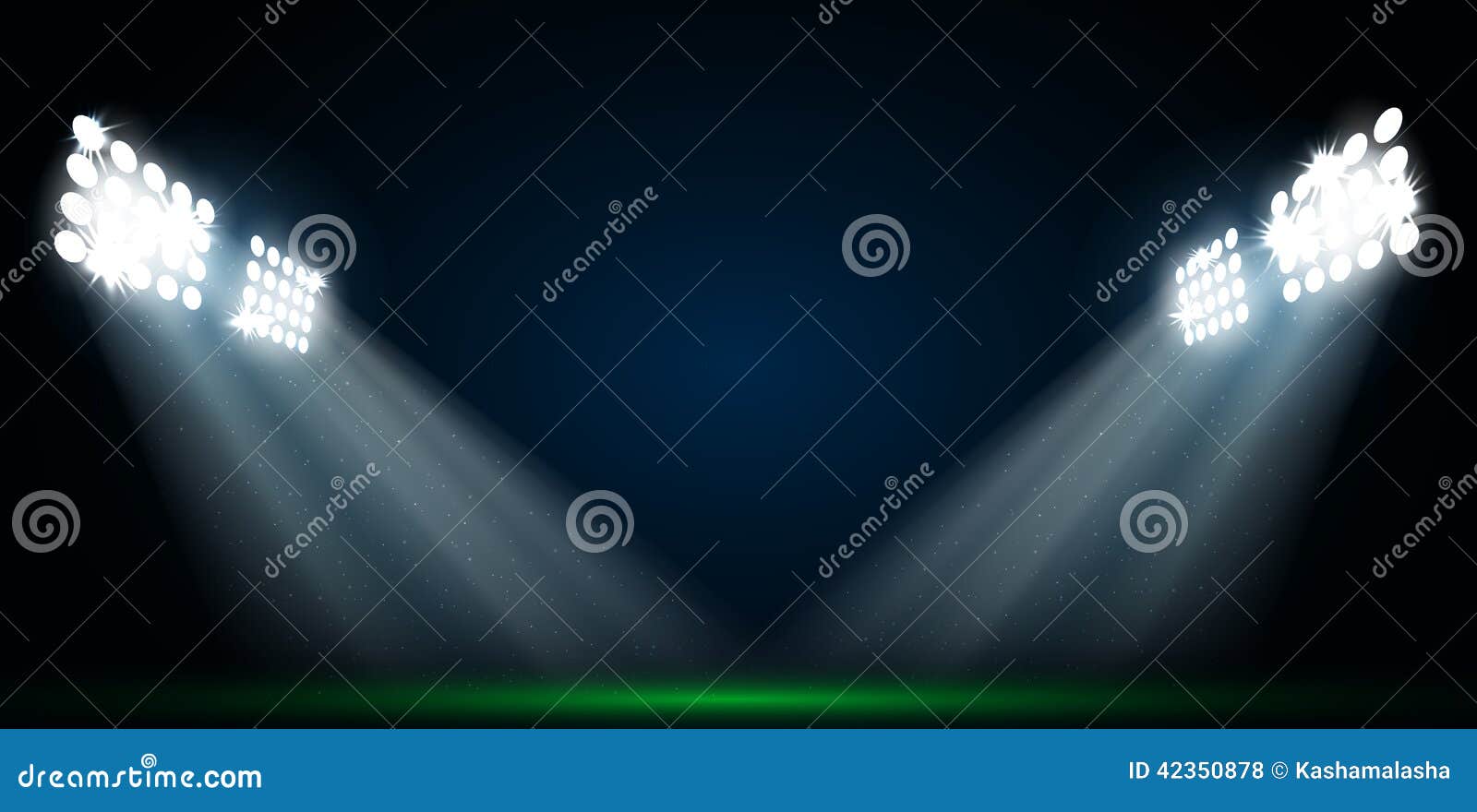 Four Spotlights on a Football Field Stock Vector - Illustration of ...