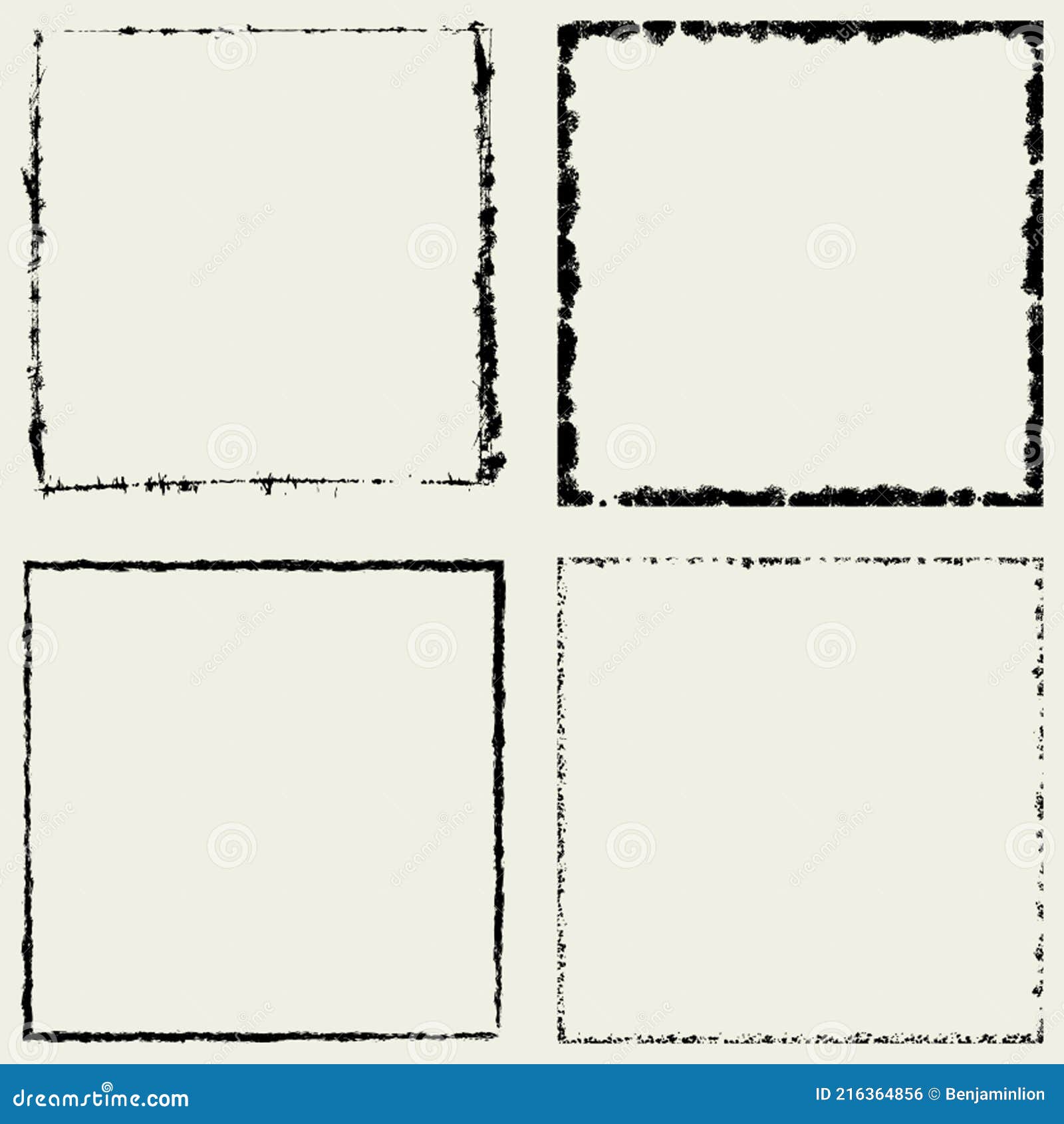 Four Square Frame stock vector. Illustration of distressed - 216364856