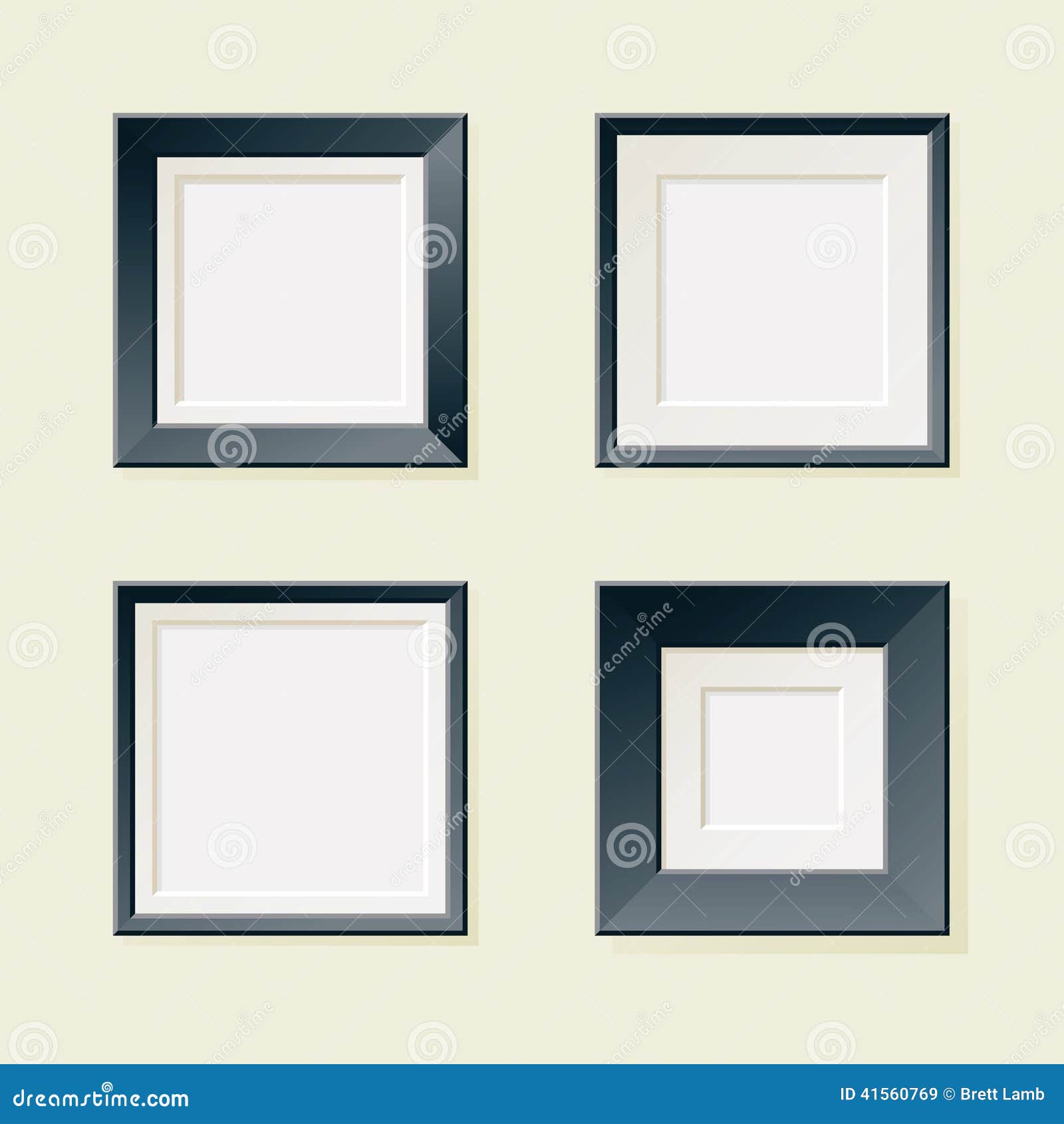Four Square Frames stock illustration. Illustration of matte - 41560769