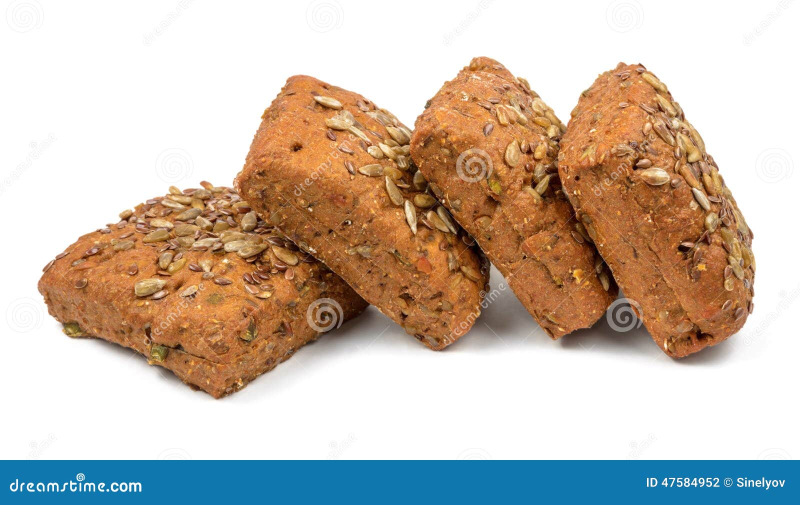 Four square rye breads stock photo. Image of seed, white - 47584952