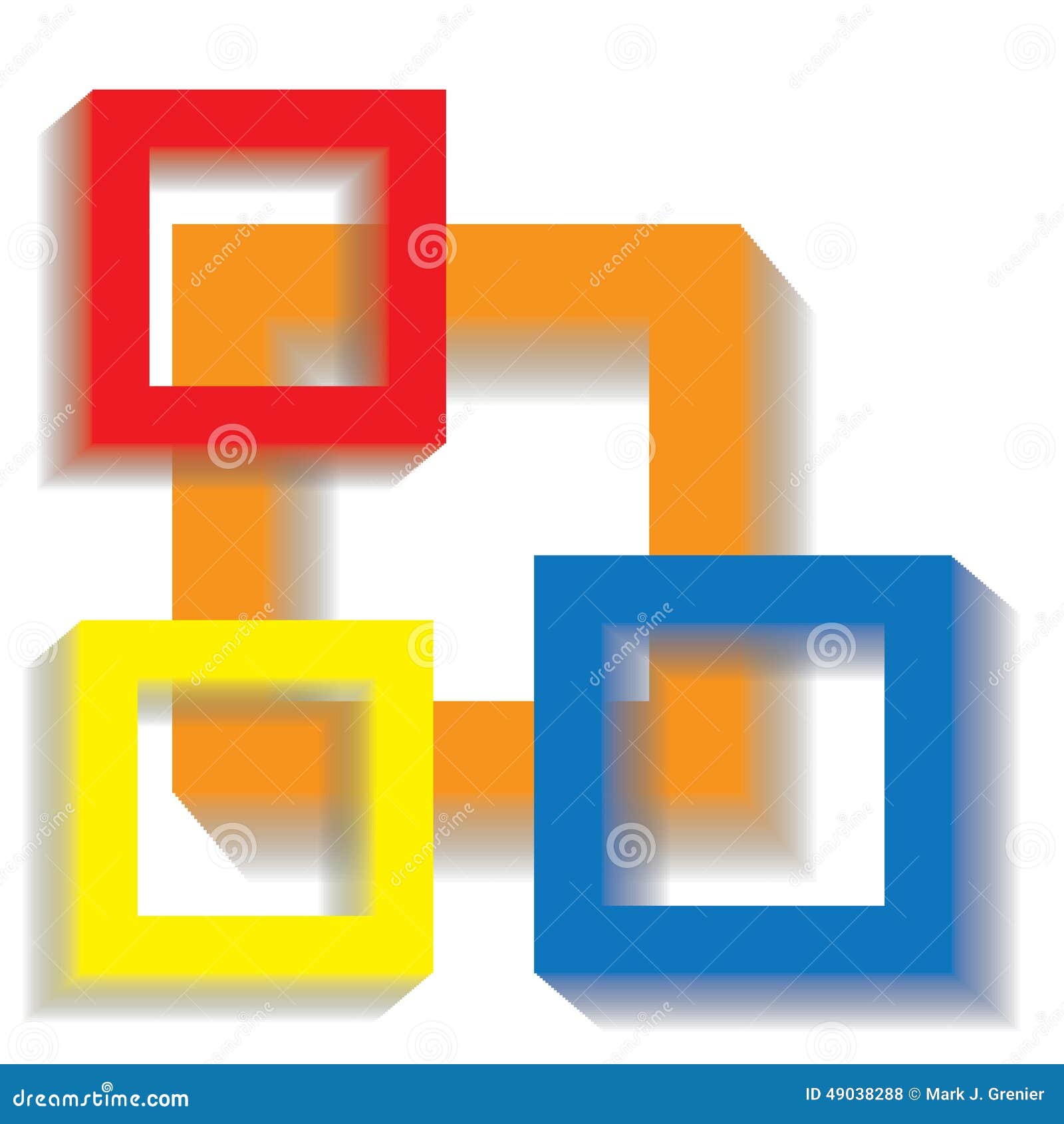 Four Squares stock vector. Illustration of colorful, color - 49038288
