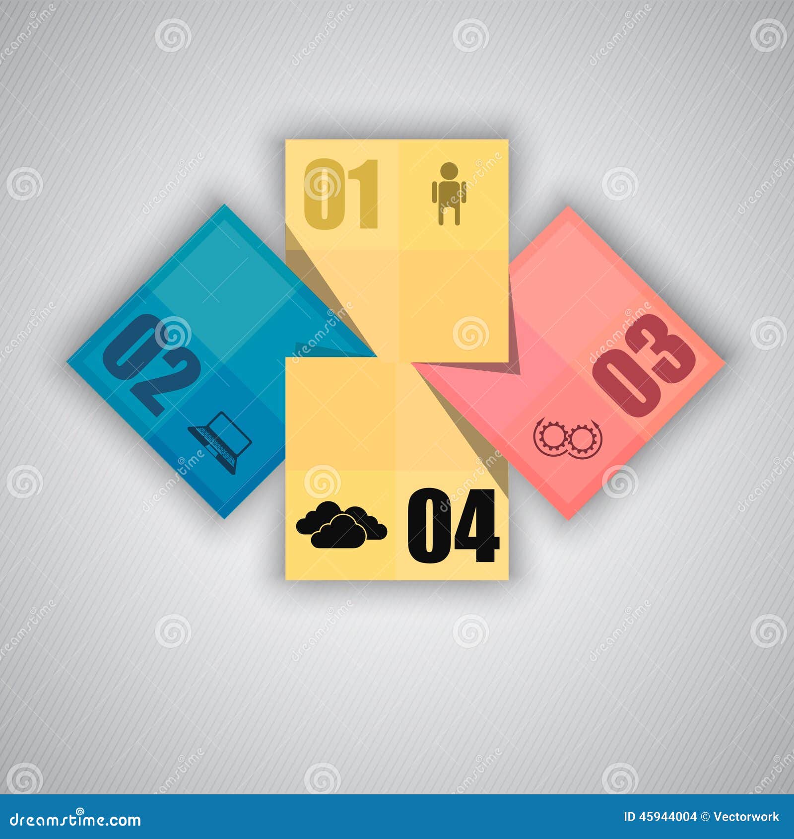 Four squares infographic stock illustration. Illustration of layout ...