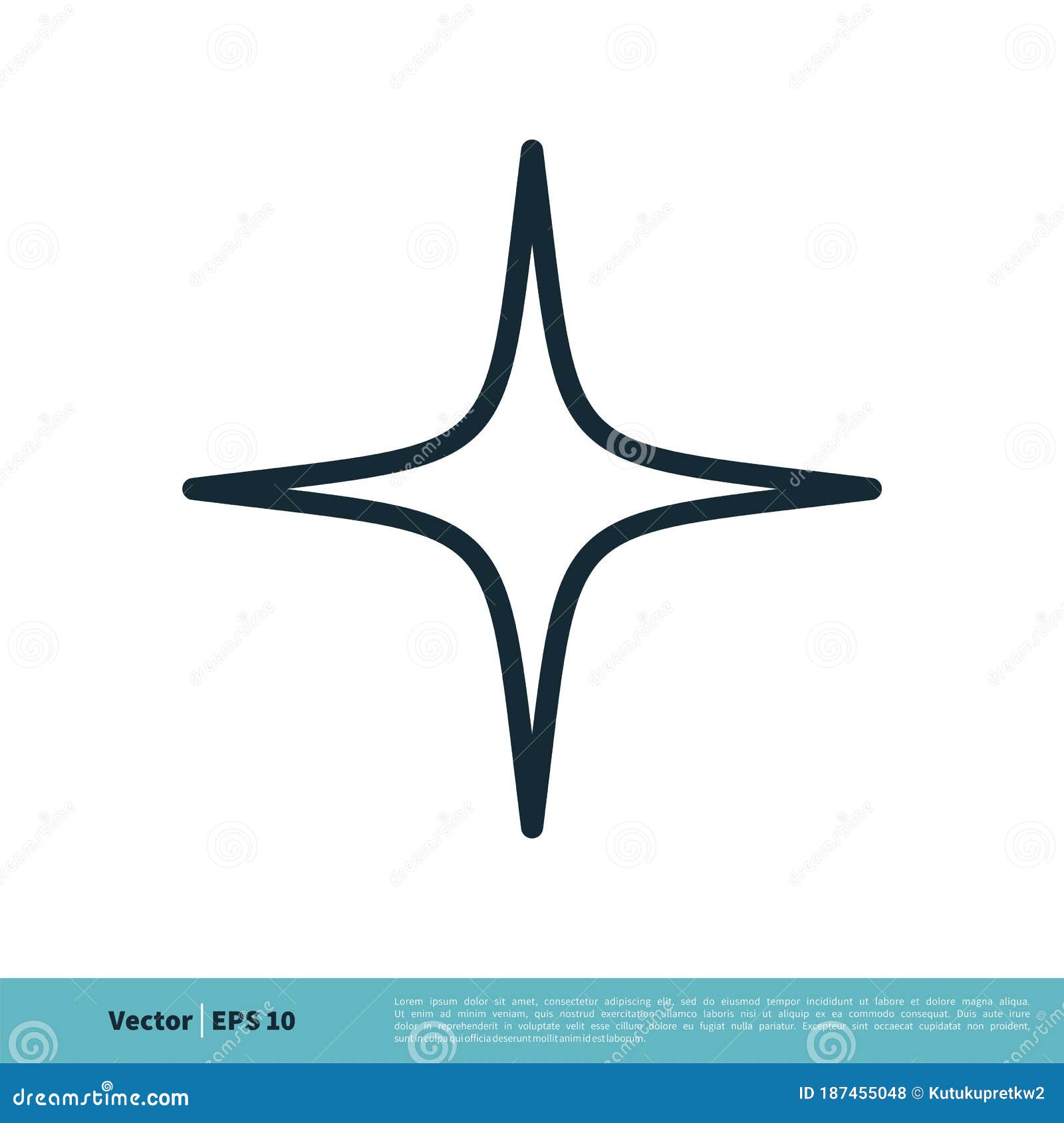 Four Star Icon Vector Logo Template Illustration Design. Vector EPS 10 ...