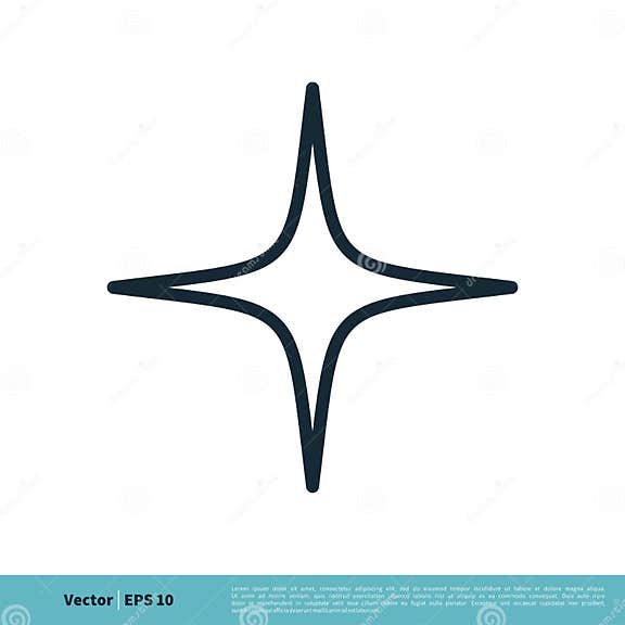 Four Star Icon Vector Logo Template Illustration Design. Vector EPS 10 ...