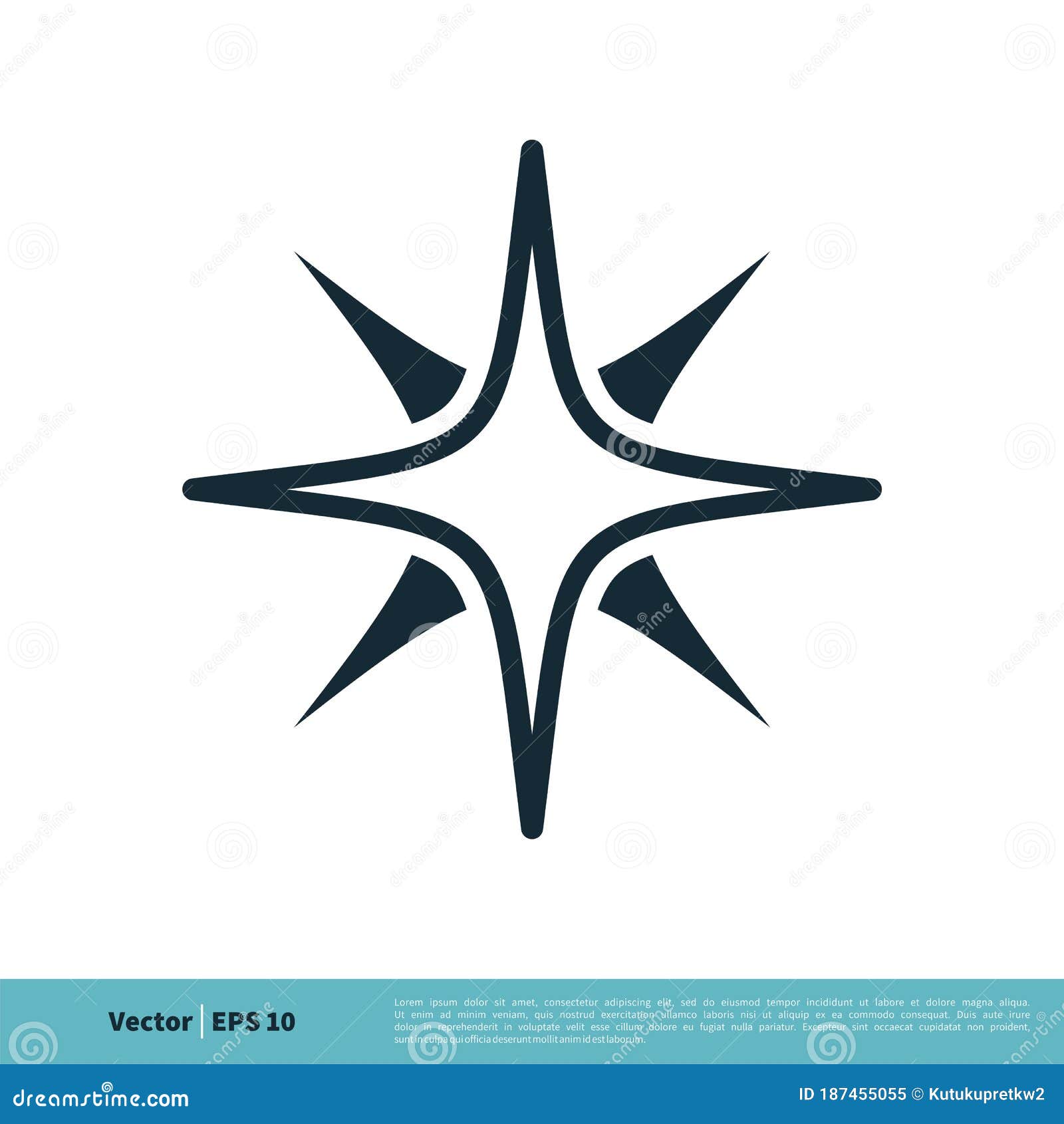 Four Star Icon Vector Logo Template Illustration Design. Vector EPS 10 ...