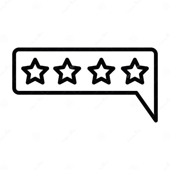 Four star review stock vector. Illustration of opinion - 297676278