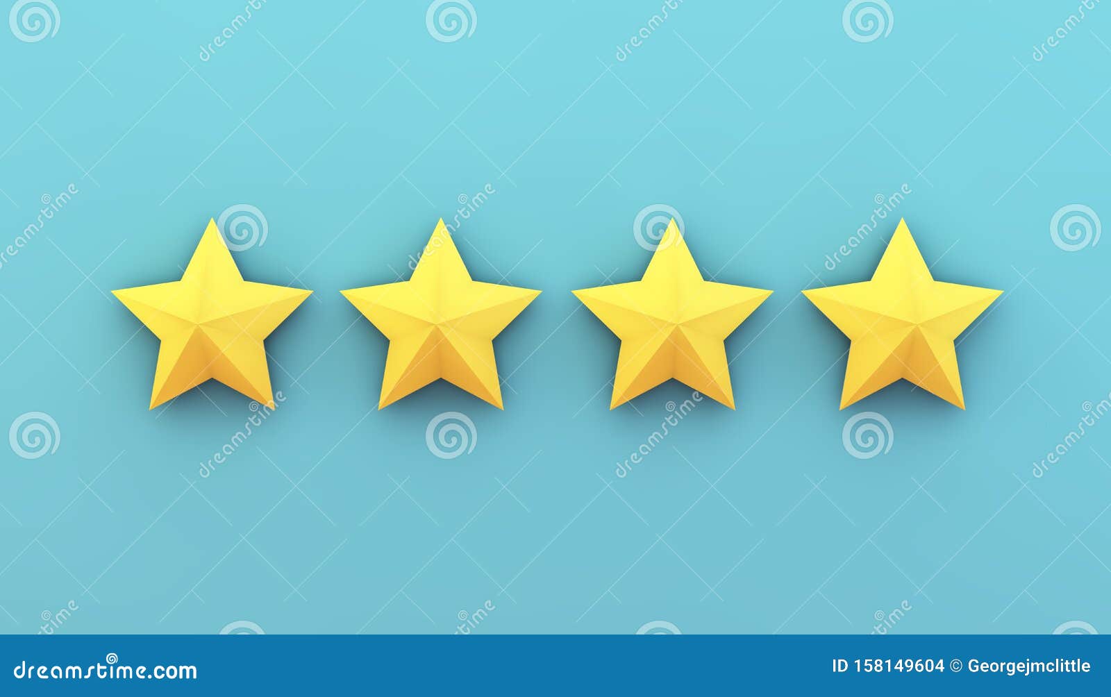 Four Stars on Blue Background Stock Illustration - Illustration of ...