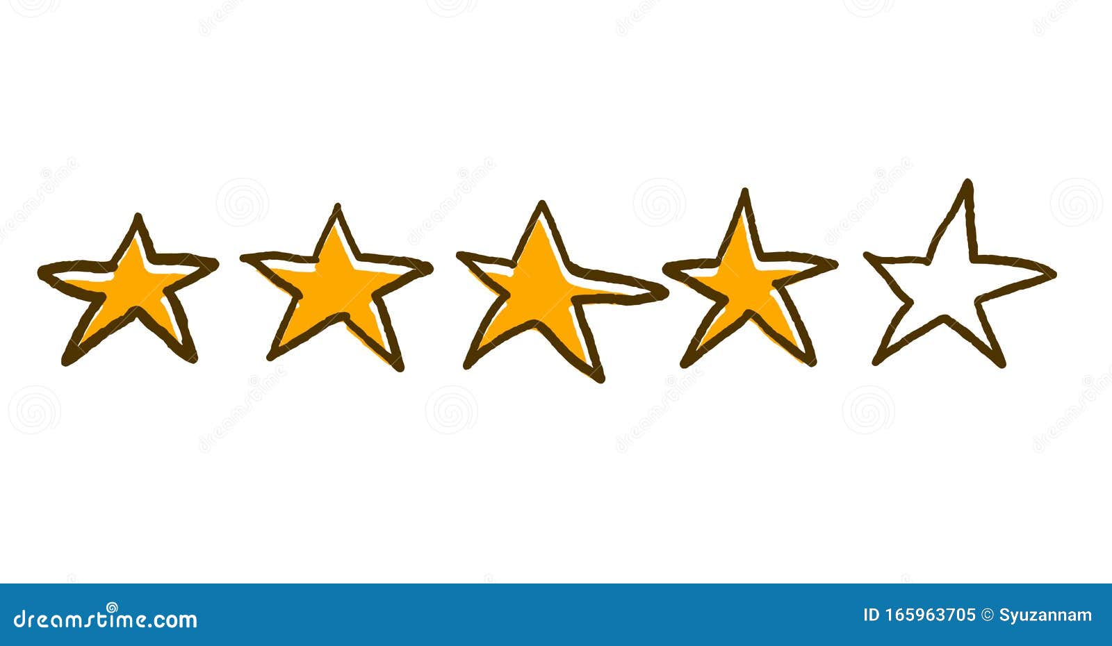Four Stars Feedback Rating. Vector Illustartion Stock Vector ...