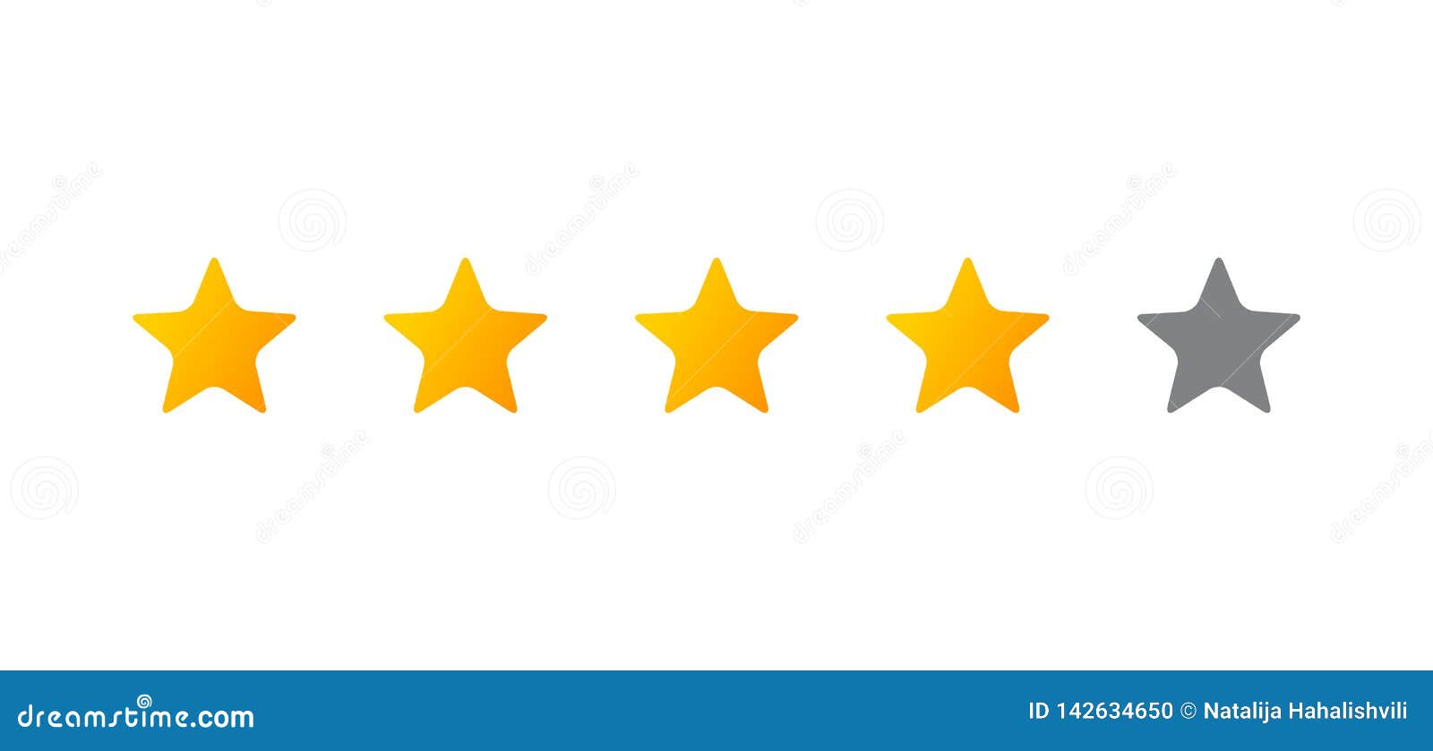 Four stars icon. stock vector. Illustration of clipart - 142634650