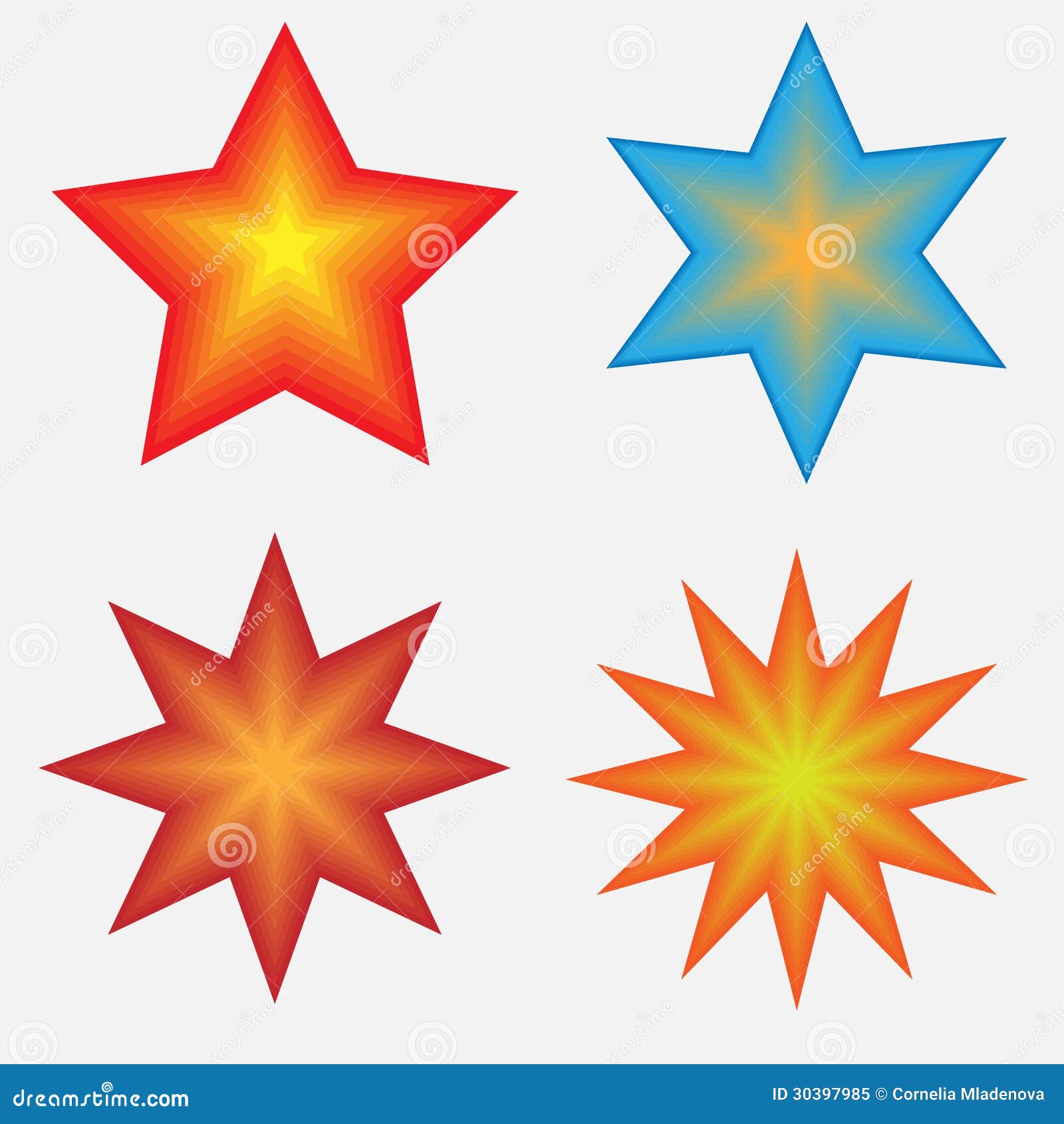 Four Stars stock vector. Illustration of shape, blue - 30397985