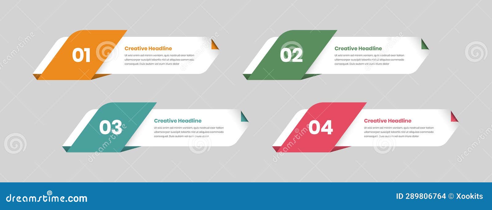 Four Step Business Concepts Presentation Infographic Template Design ...
