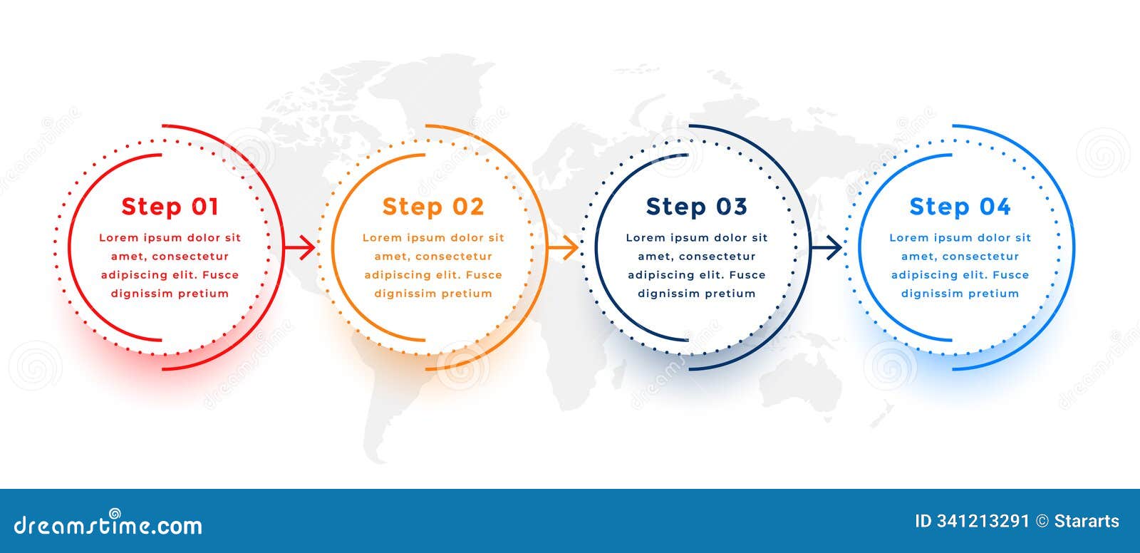 Four Step Infographic Business Option Layout for Data Presentation or ...