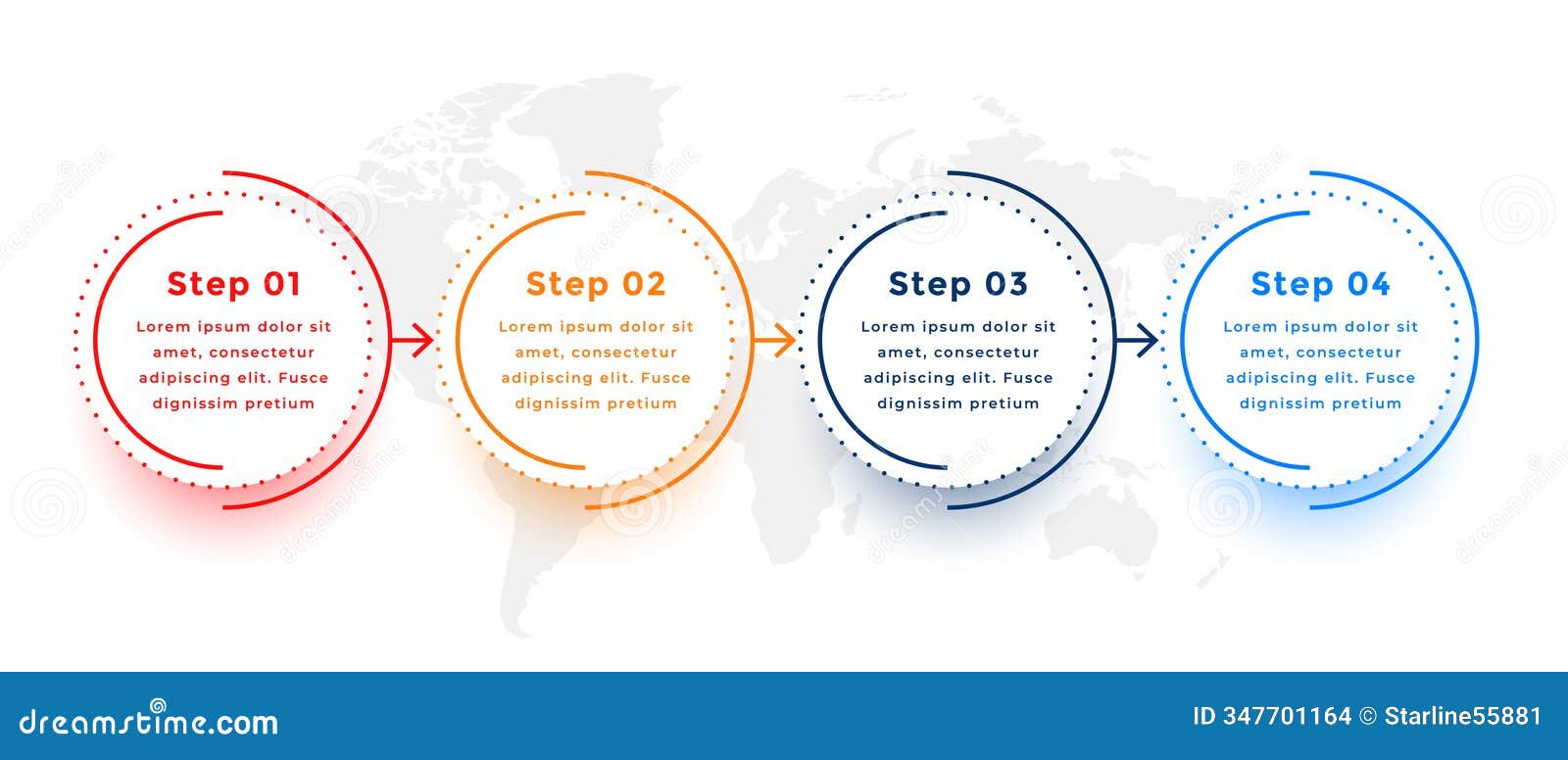 Four Step Infographic Business Option Layout for Data Presentation or ...
