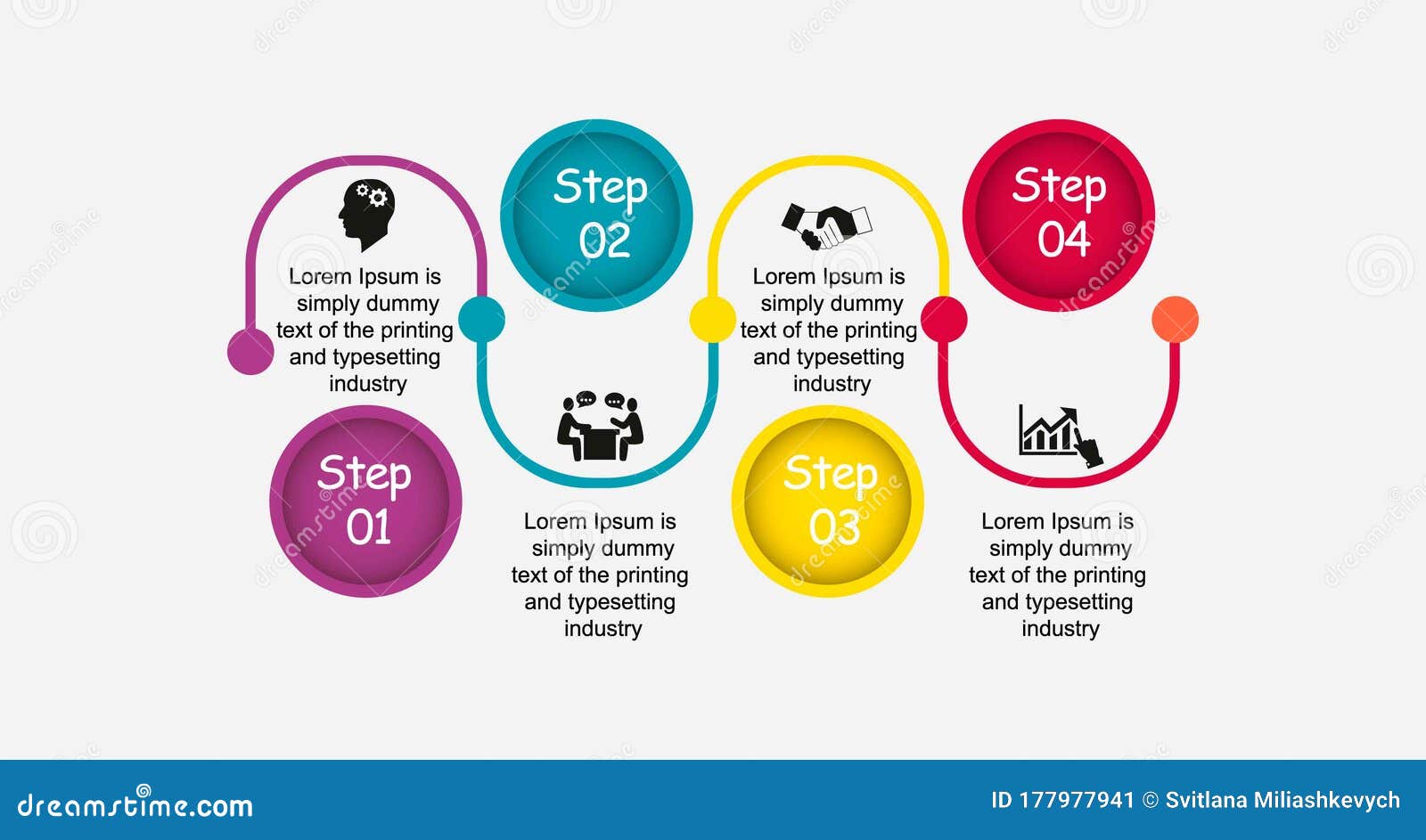 Four step infographic stock illustration. Illustration of graphic ...