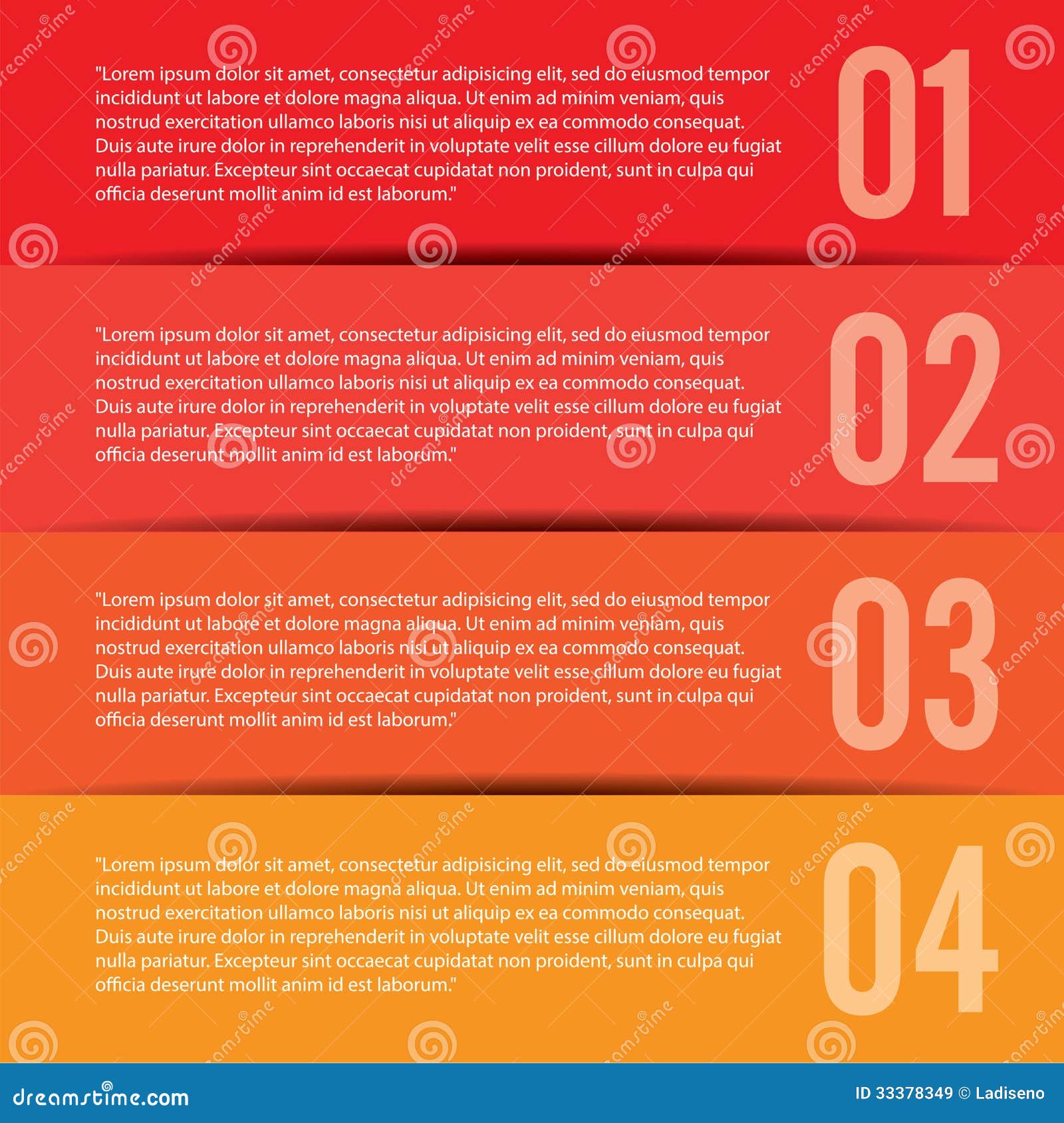 Four steps stock vector. Illustration of orange, presentation - 33378349