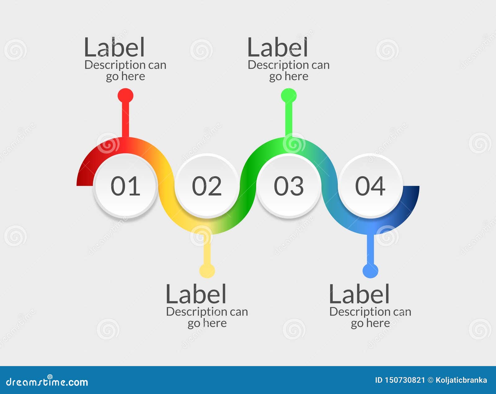 The Four Steps of a Business Infographics Modern Creative Step by Step ...