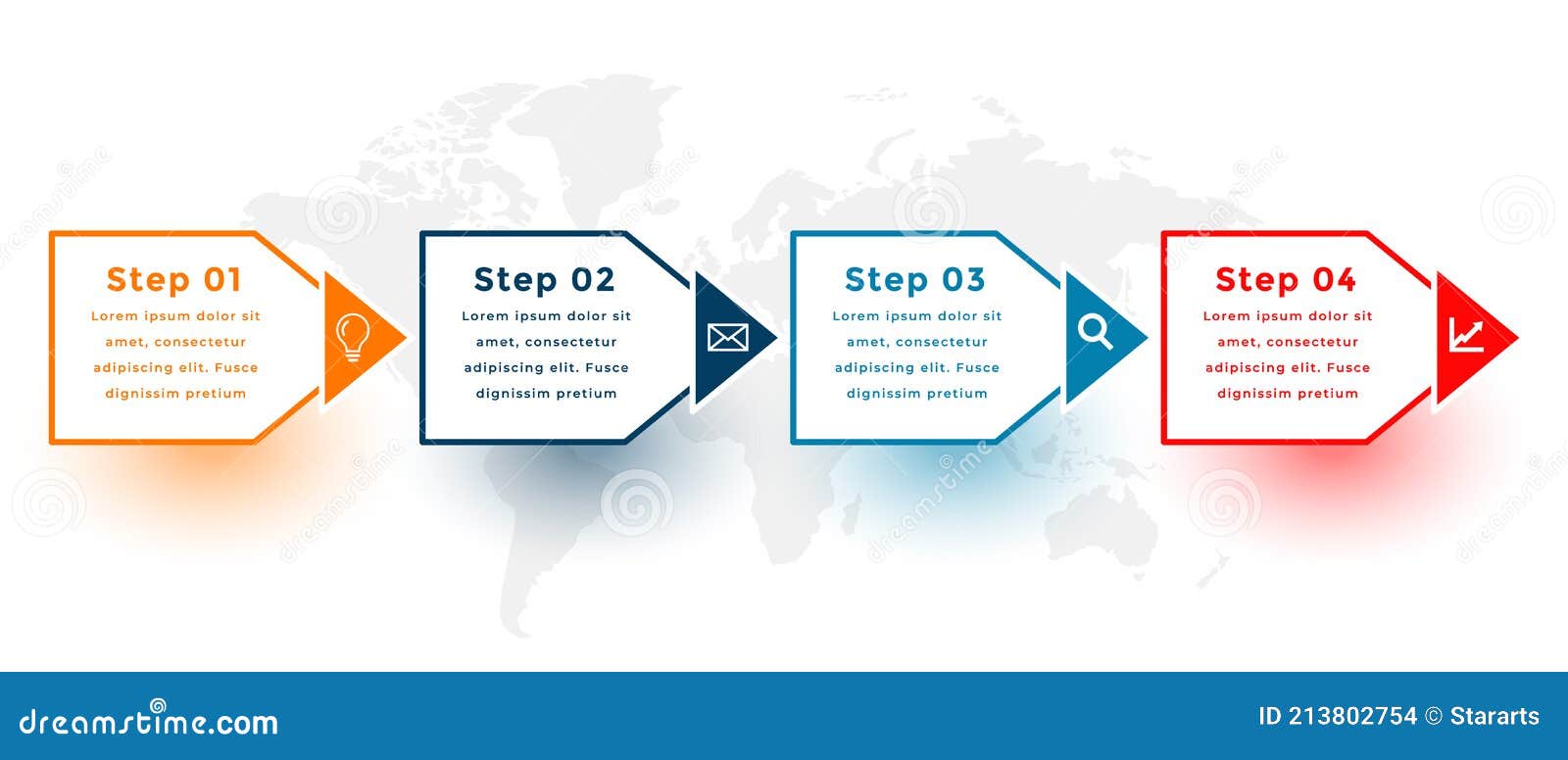 Four Steps Directional Business Infographic Template Design Stock ...