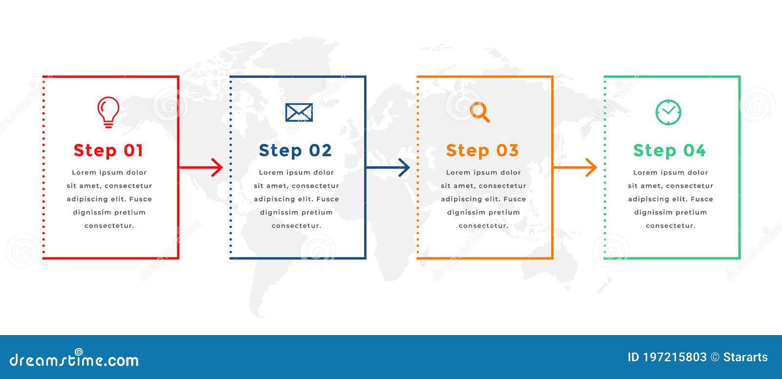 Four Steps Directional Infographic Template Design Stock Vector ...