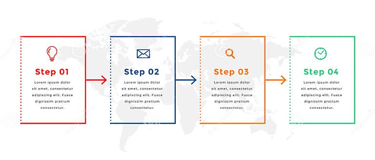 Four Steps Directional Infographic Template Design Stock Vector ...