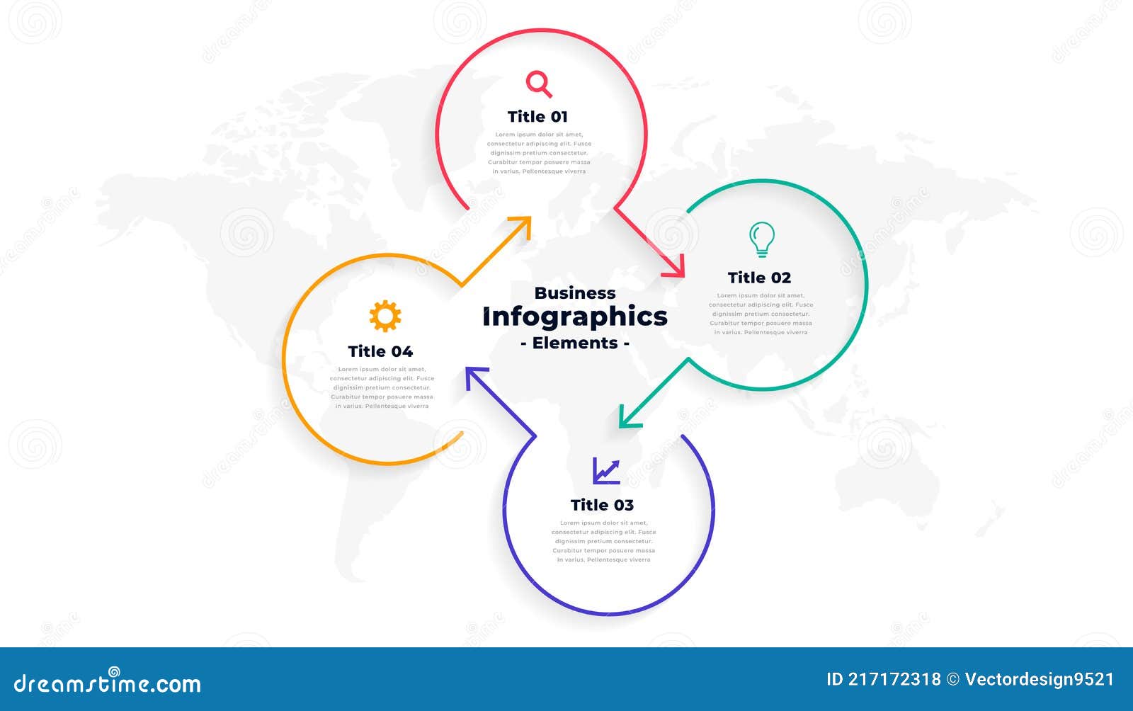 Four Steps Directional Line Infographic Template Design Stock Vector ...