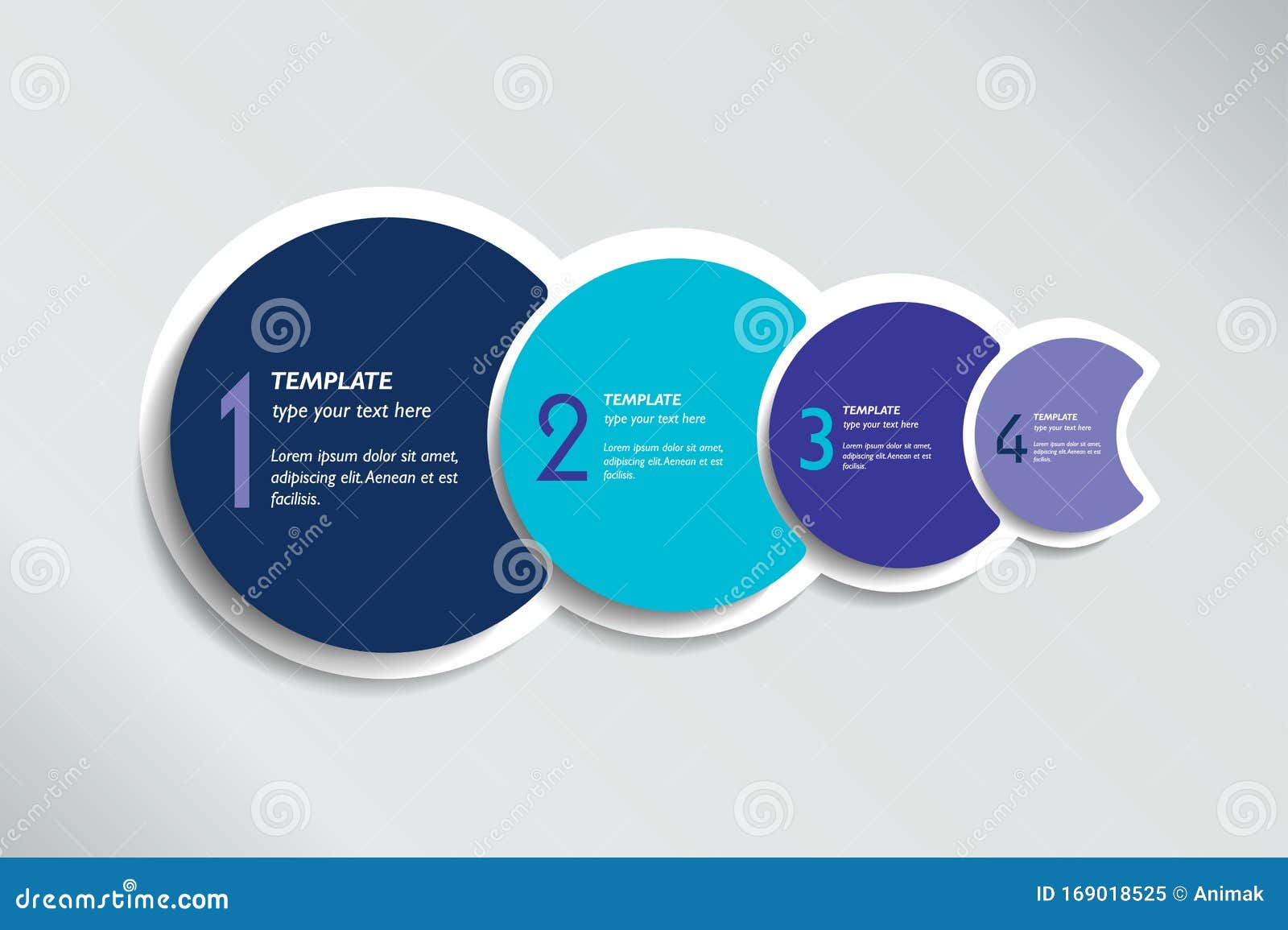 Four Steps Elements Bubble Chart, Scheme, Diagram, Template ...