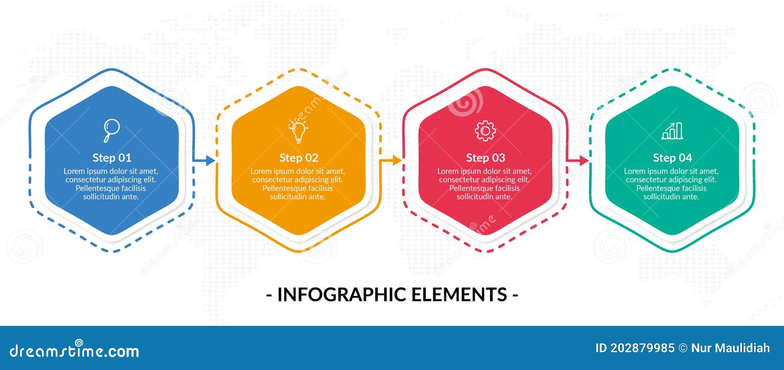 Four Steps Infographic Template, Data Visualization Stock Vector ...